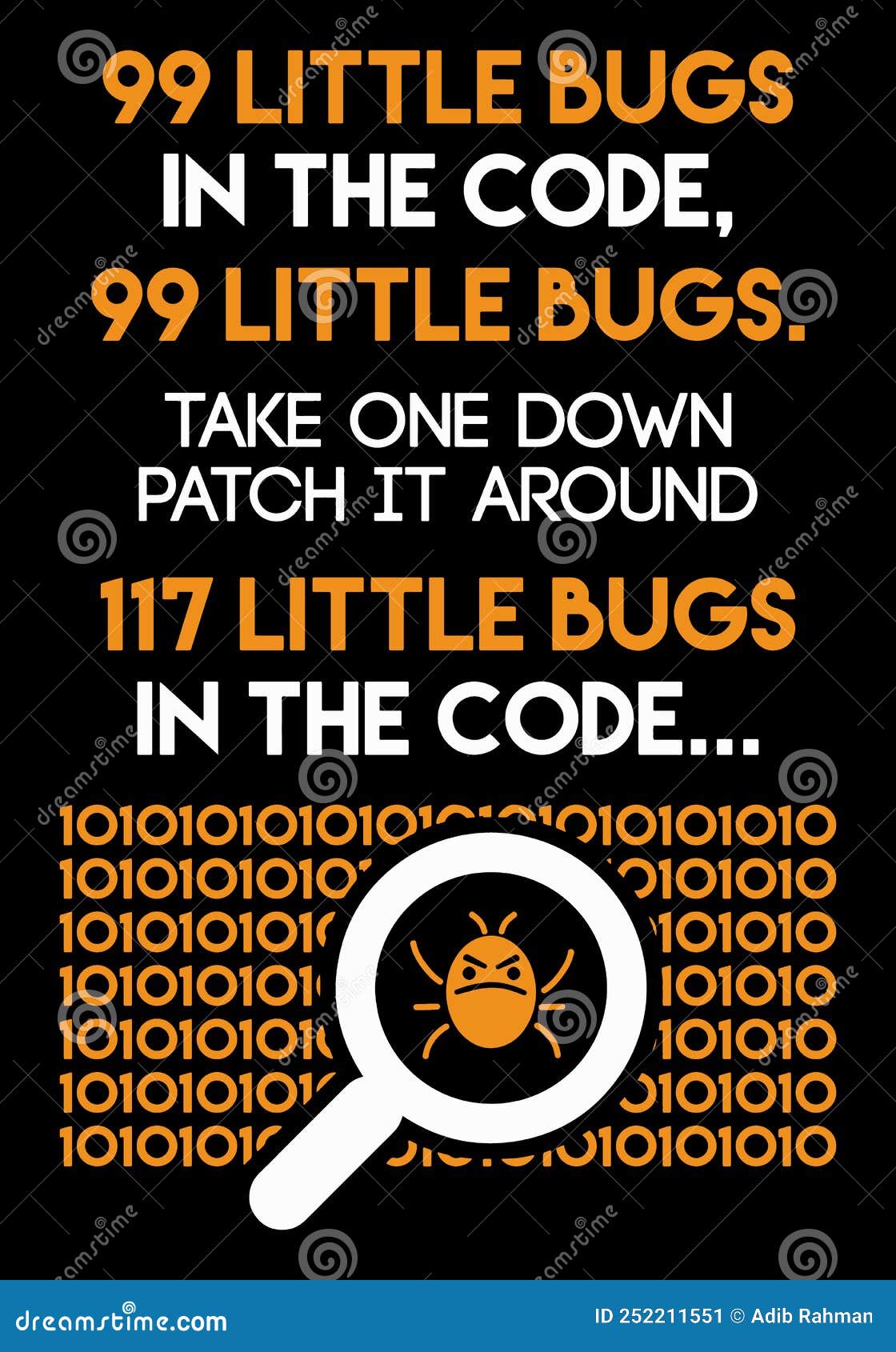 Funny Programmer saying stock vector. Illustration of program - 252211551