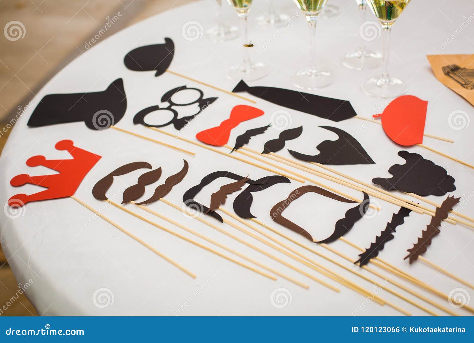 Funny props for party stock photo. Image of handmade - 120123066