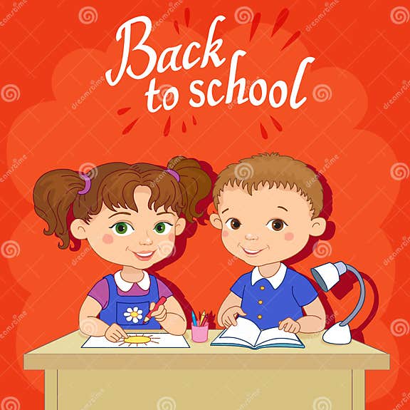 Funny Pupils Sit on Desks Read Draw Clay Cartoon Illustration Stock ... Funny Pupils Sit on Desks Read Draw Clay Cartoon Illustration Stock ...
