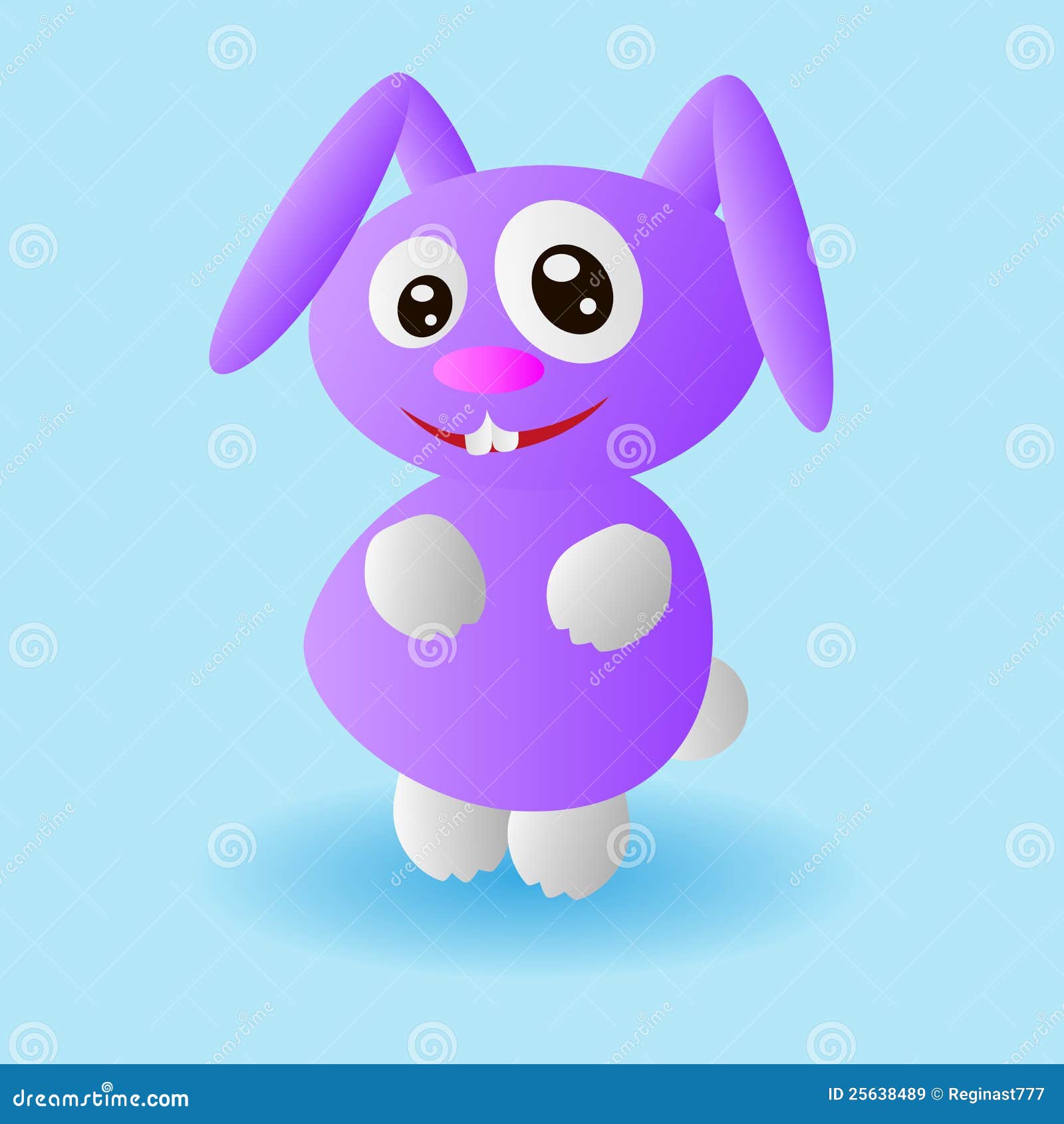 Funny purple bunny stock vector. Illustration of cartoon - 25638489