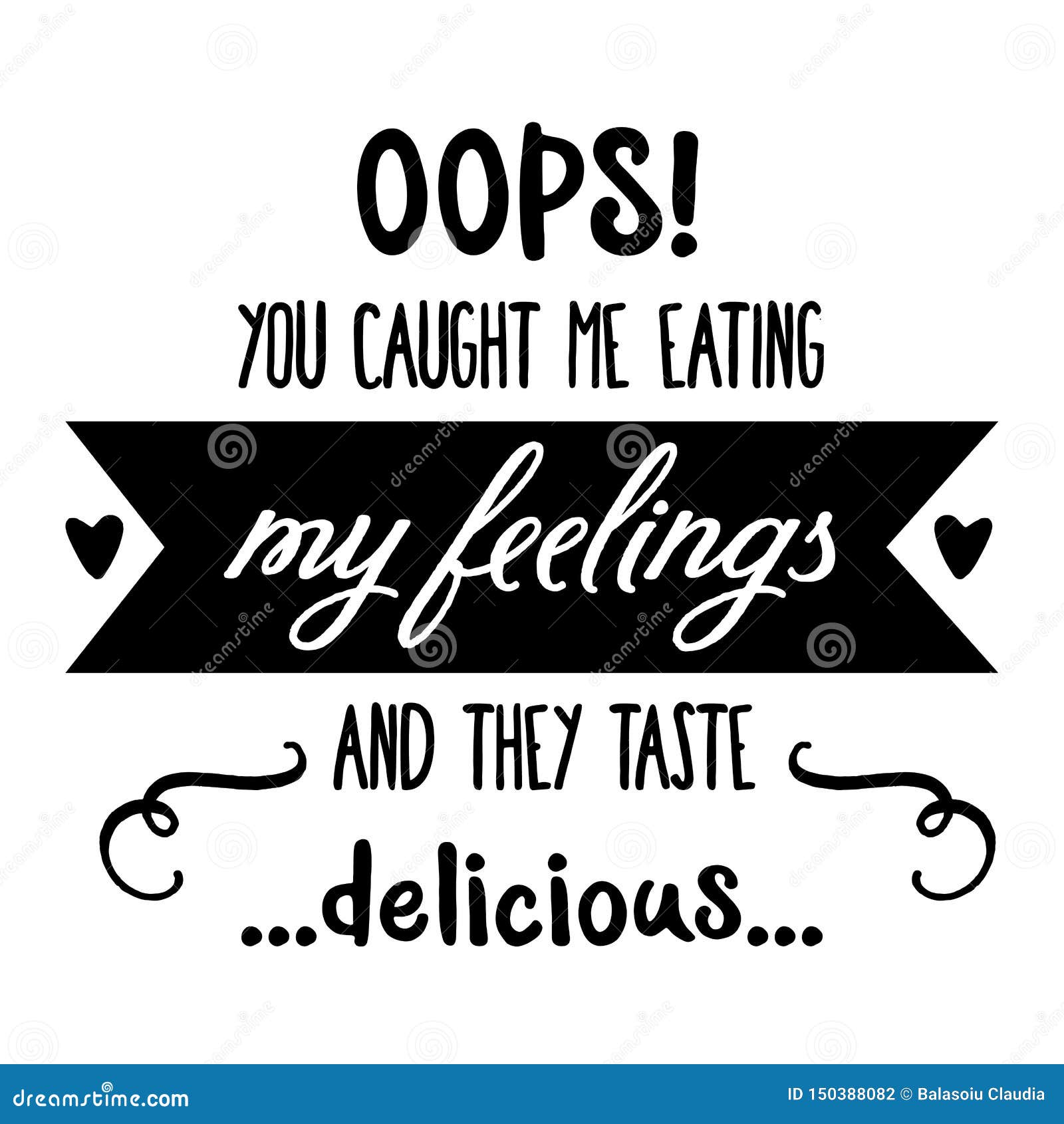Funny quote about feelings stock illustration. Illustration of ...