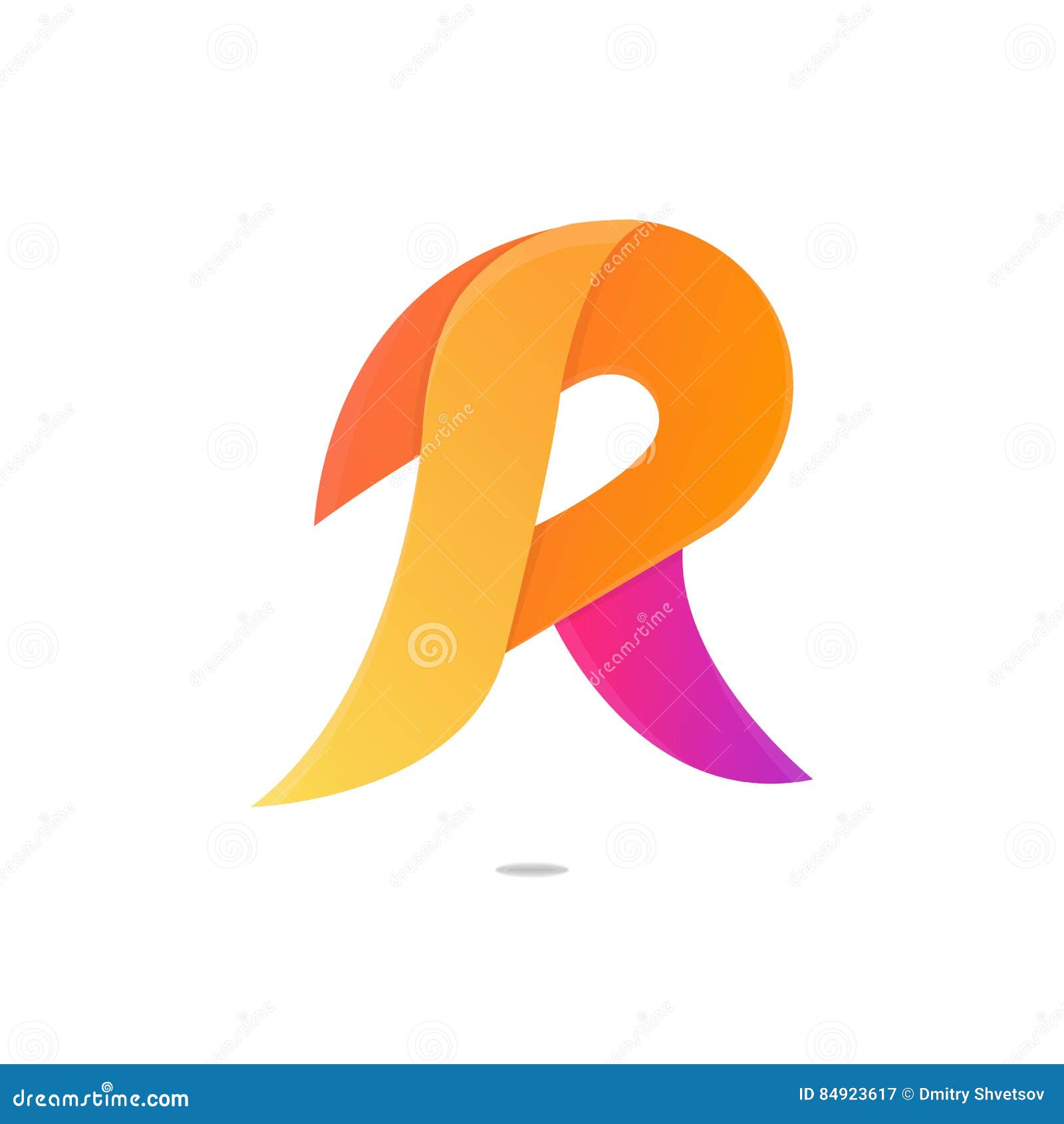 Funny R Letter Shape Elements Logo Design Vector Icon Sign Stock Vector ...