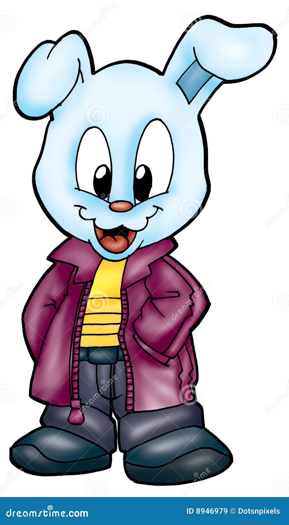 Funny rabbit stock illustration. Illustration of cartoons - 8946979