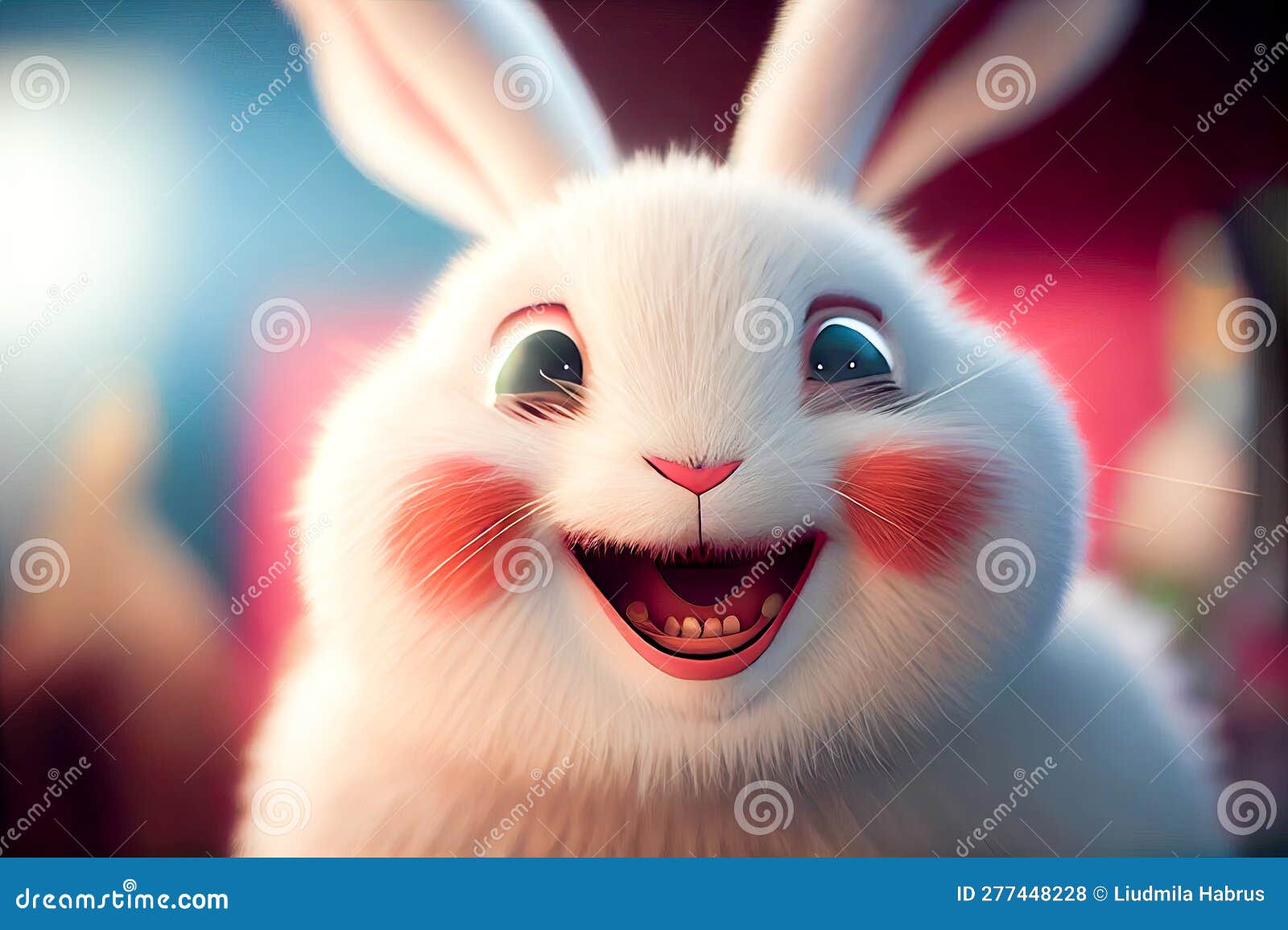 Funny Rabbit with Big Eyes. Generative AI, Generative, AI Stock ...