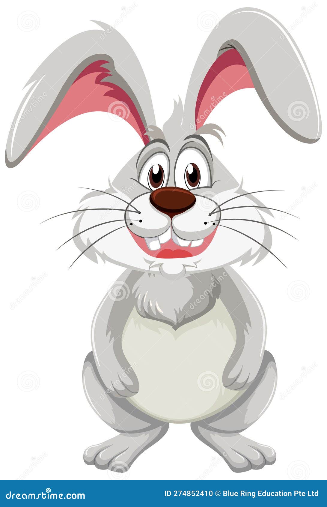 Funny Rabbit Cartoon Character Stock Vector - Illustration of smiling ...