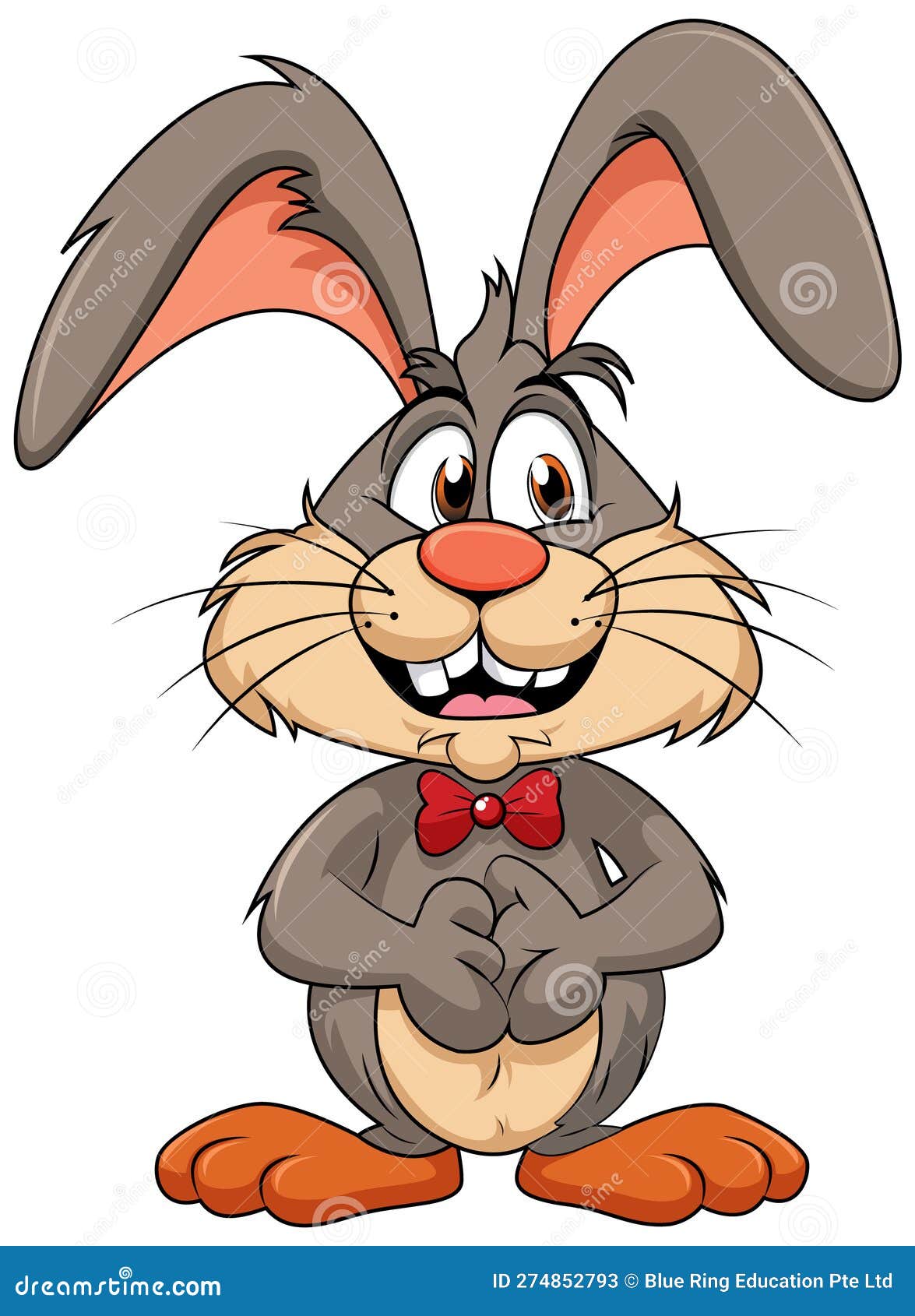 Funny Rabbit Cartoon Character Stock Vector - Illustration of ...