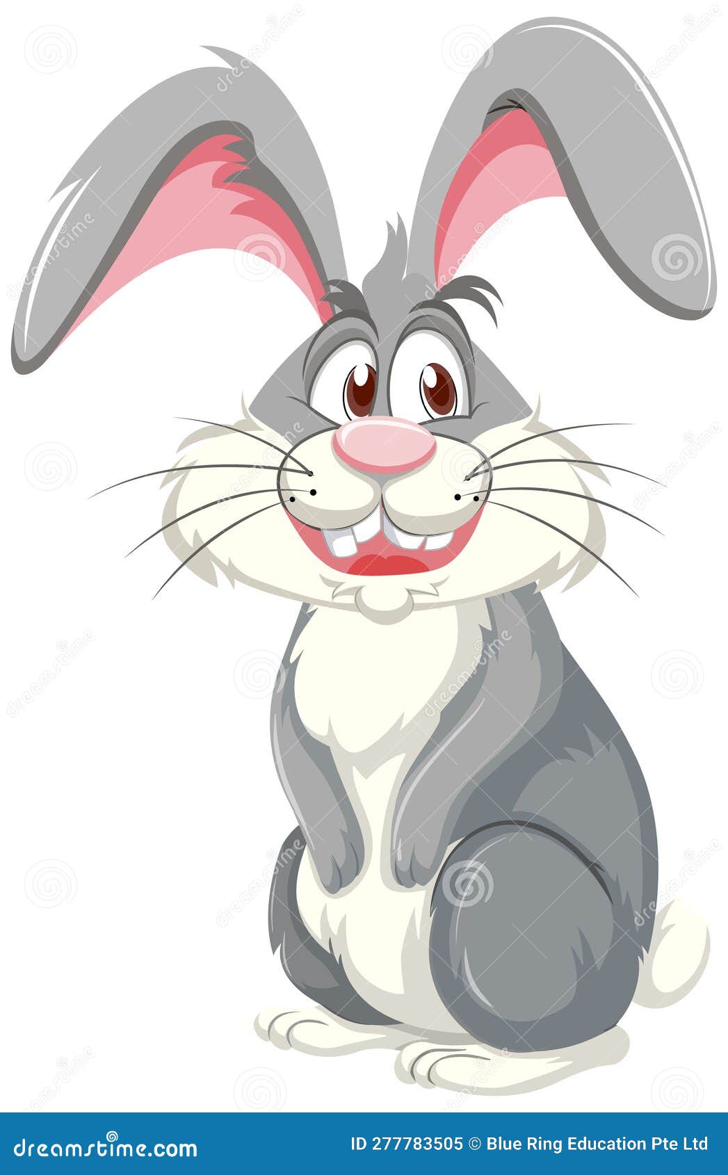 Funny Rabbit Cartoon Character Stock Vector - Illustration of bunny ...