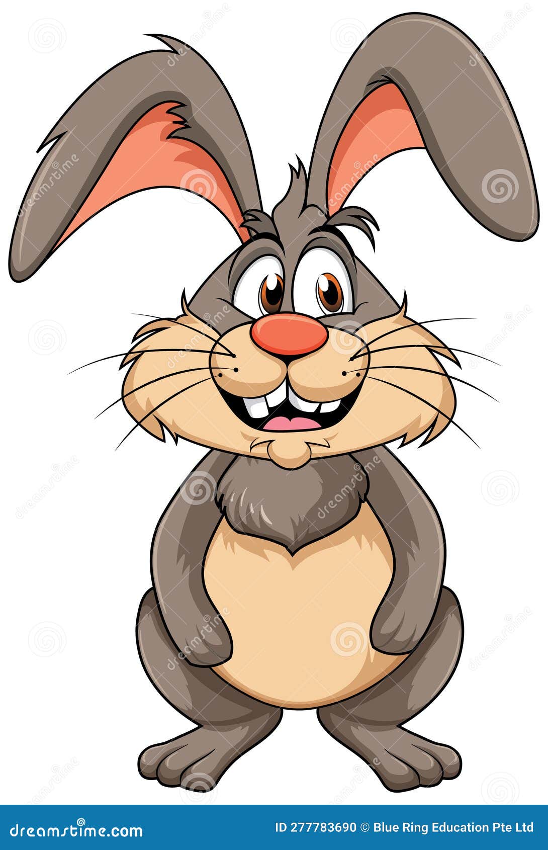 Funny Rabbit Cartoon Character Stock Vector - Illustration of creature ...
