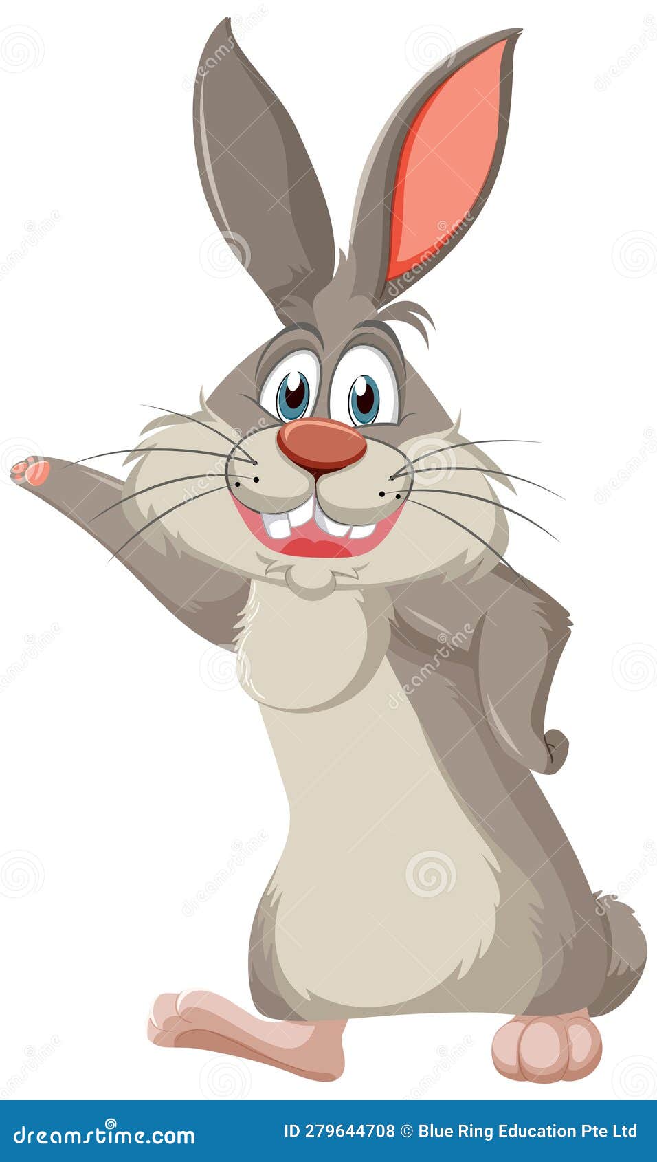 Funny Rabbit Cartoon Character Stock Vector - Illustration of rabbit ...