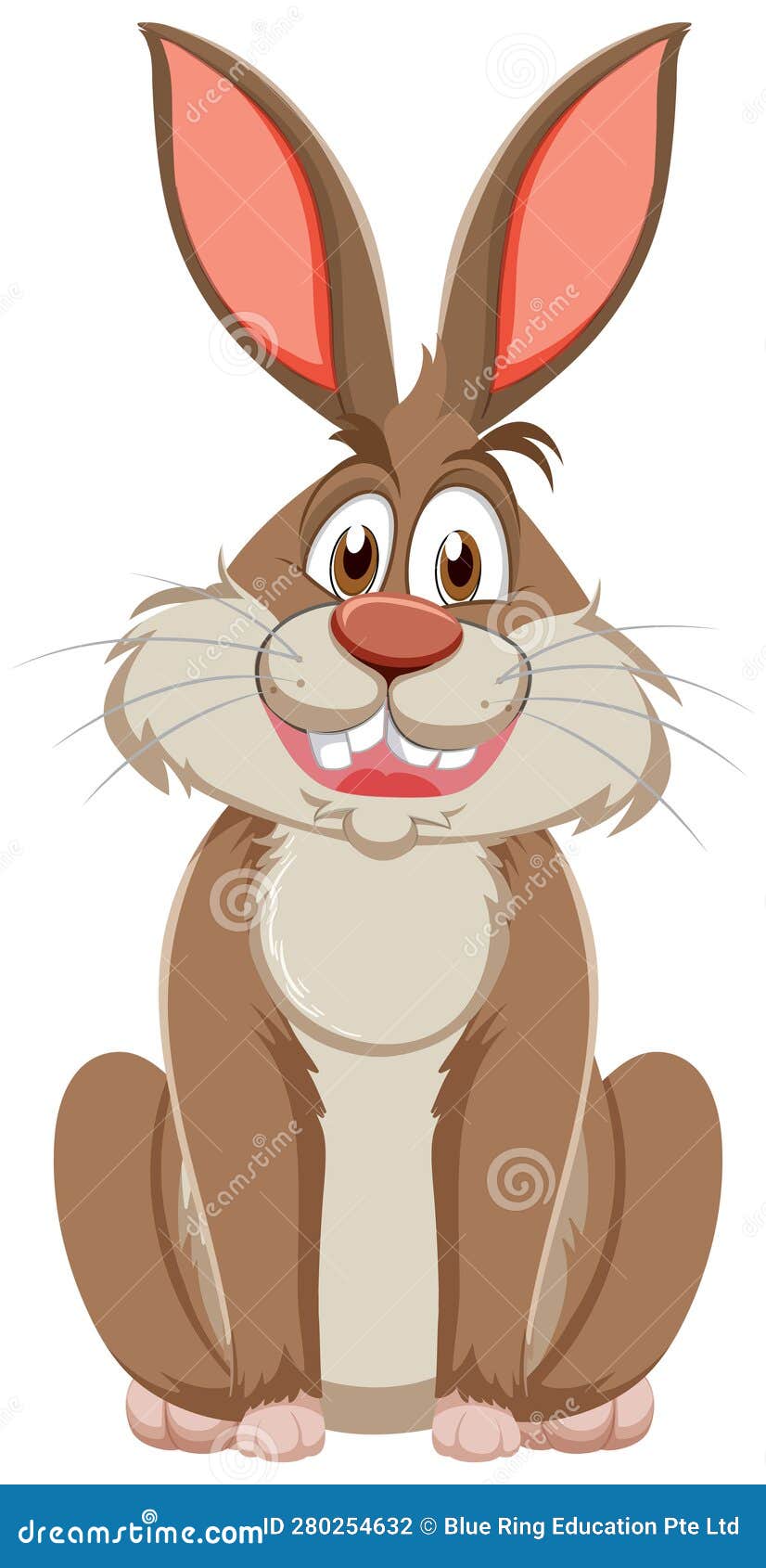 Funny Rabbit Cartoon Character Stock Vector - Illustration of joyful ...
