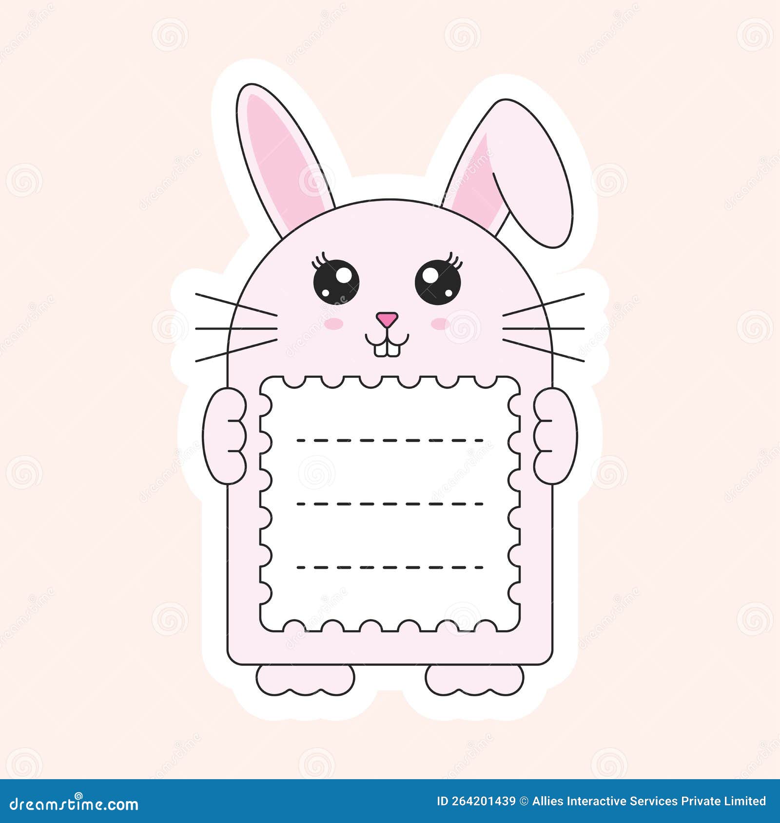 Notebook Label. Cute Burger. Baby Stickers. Vector Illustration ...