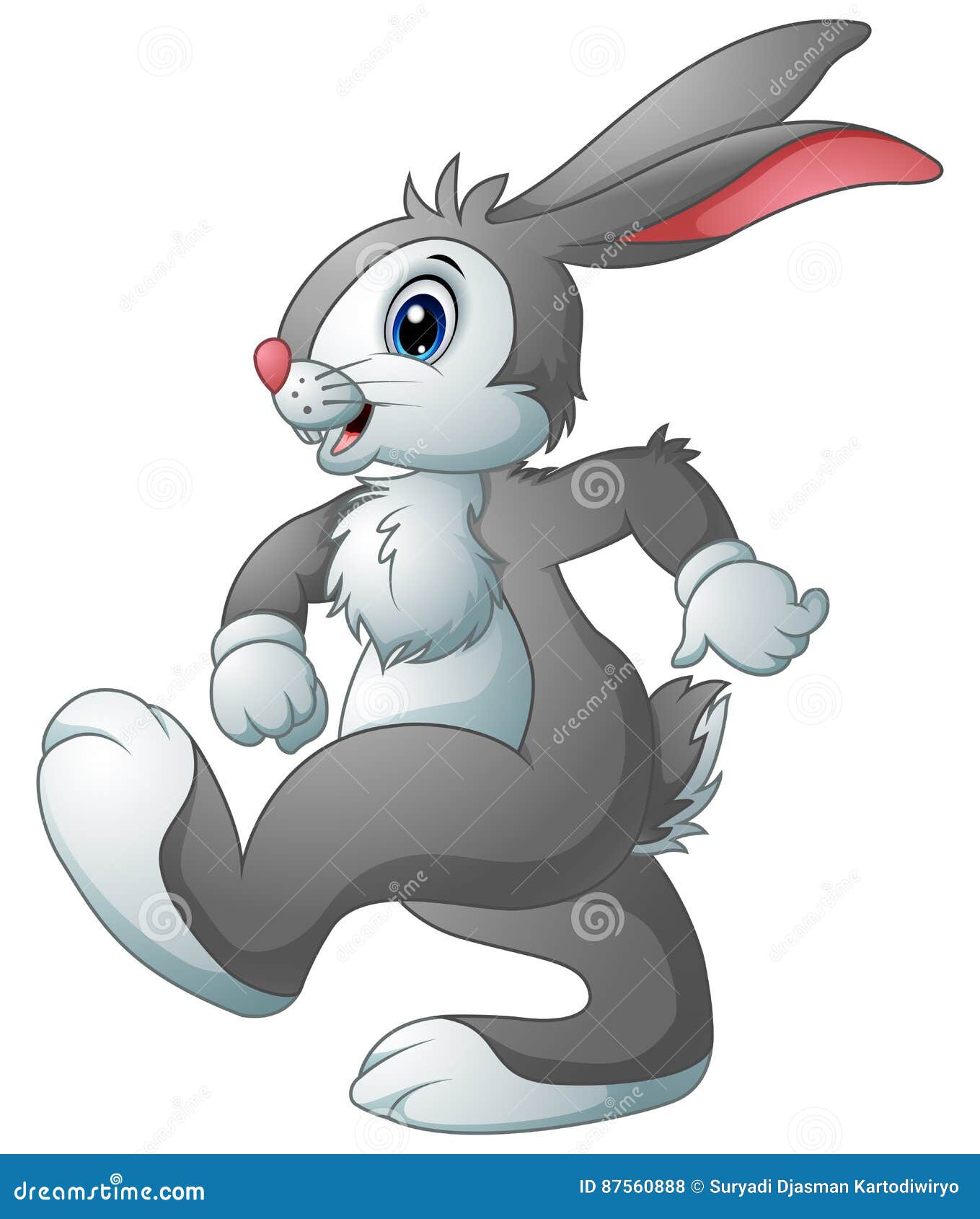 Funny rabbit cartoon stock vector. Illustration of cute - 87560888