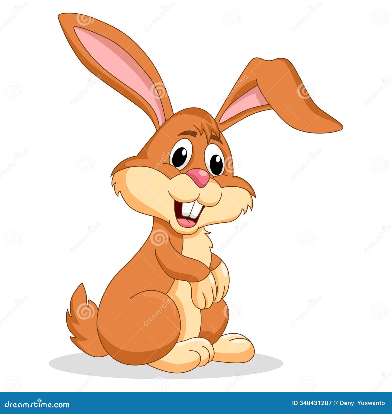 Funny Rabbit Cartoon Vector Illustration Stock Illustration ...