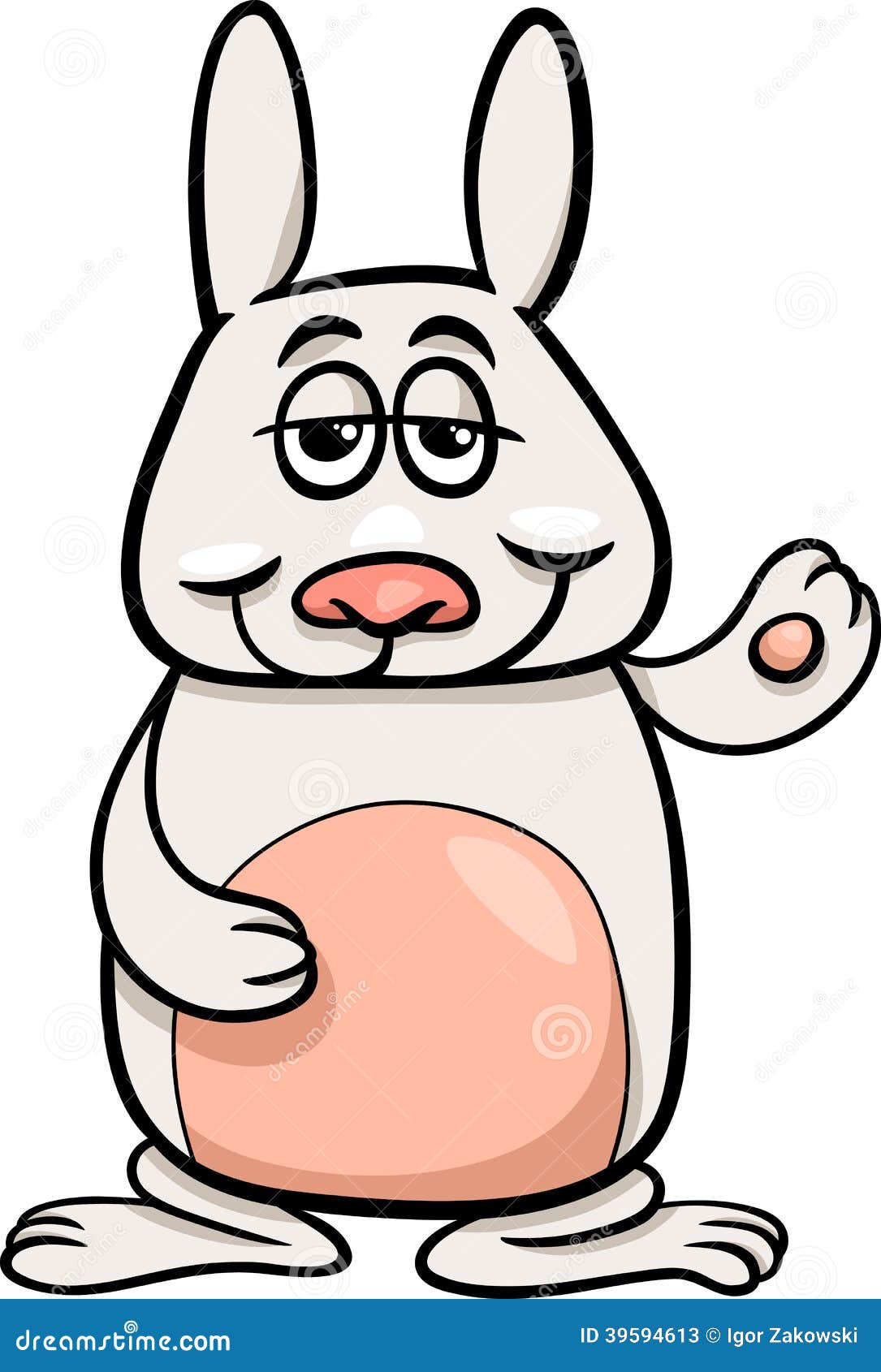 Funny Rabbit Character Cartoon Illustration Stock Vector - Illustration ...