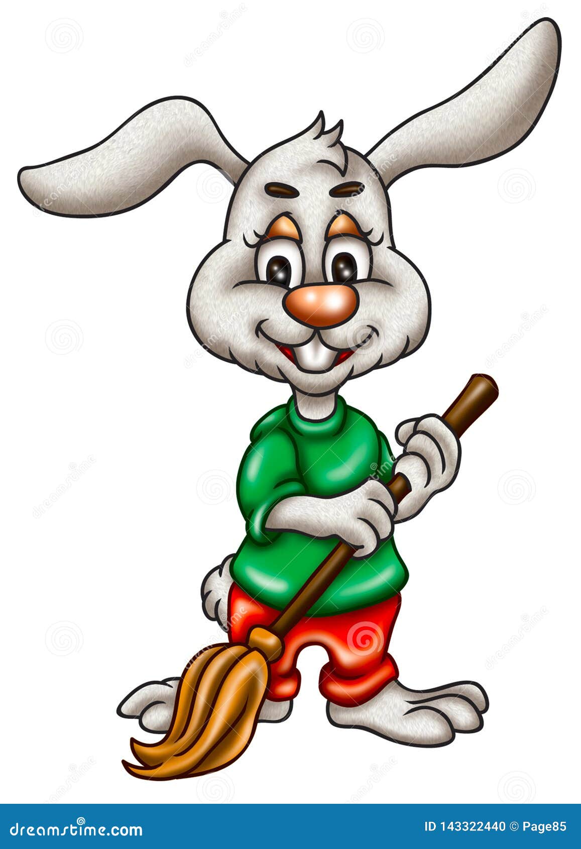Funny Rabbit stock illustration. Illustration of cartoon - 143322440