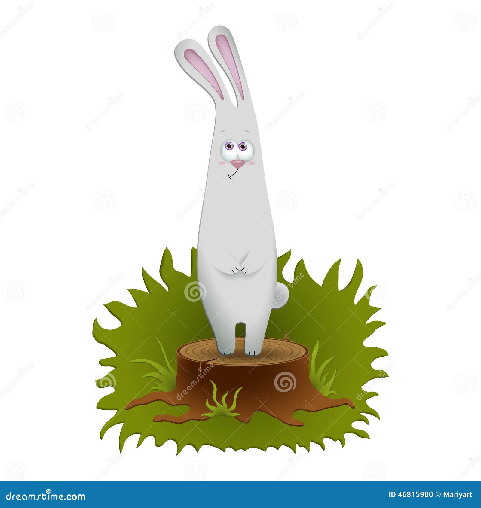 Funny rabbit stock vector. Illustration of comic, drawing - 46815900