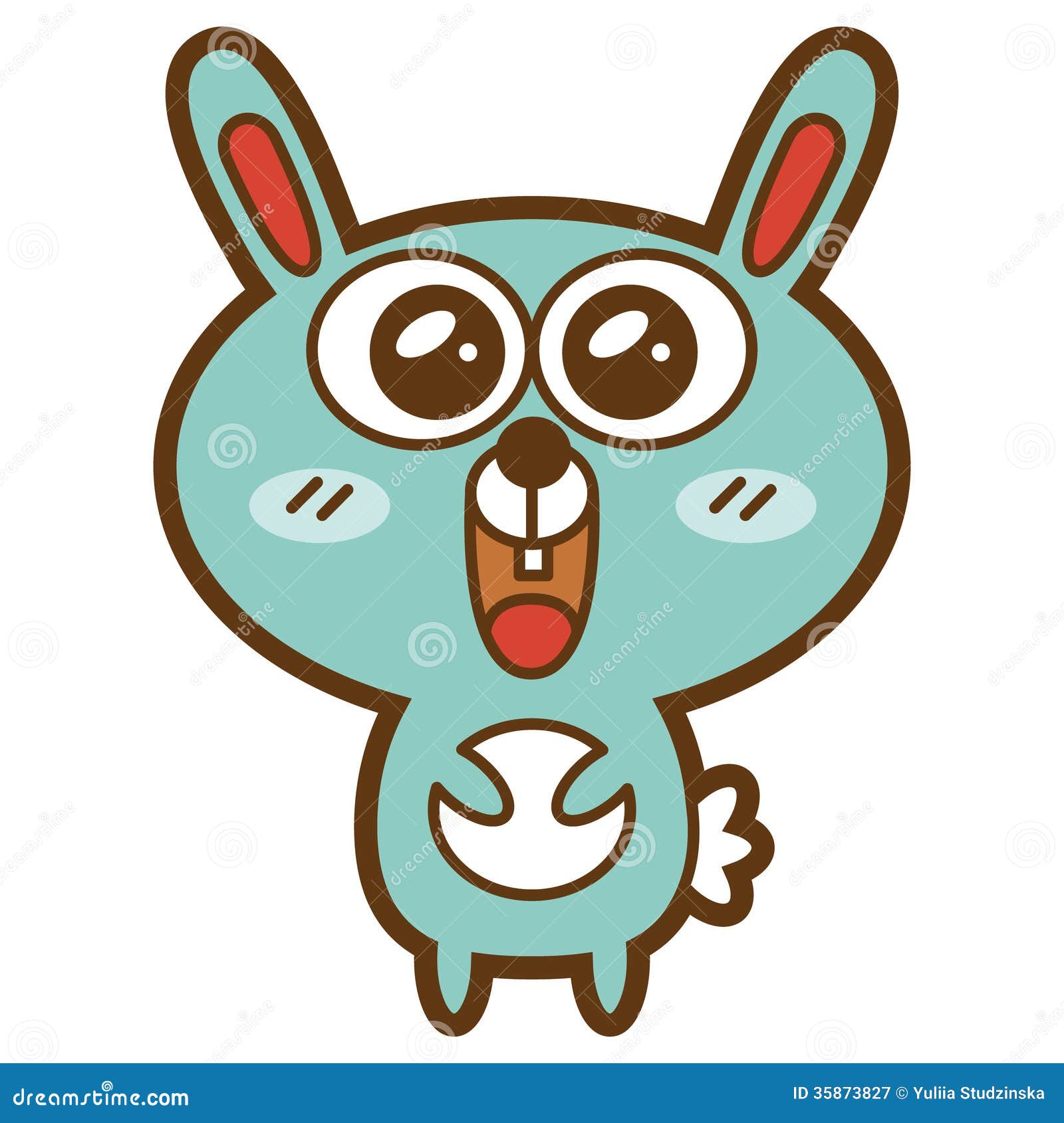 Funny rabbit. stock vector. Illustration of child, charming - 35873827