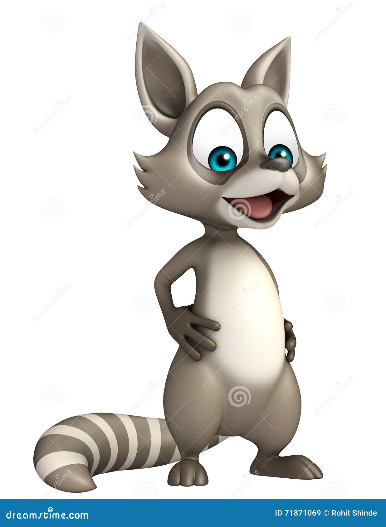 Funny Raccoon Cartoon Character Stock Illustration - Illustration of ...