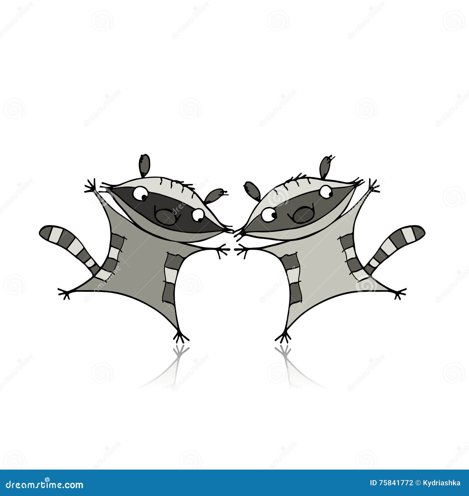 Funny Raccoons Your Design Stock Illustrations – 5 Funny Raccoons Your ...