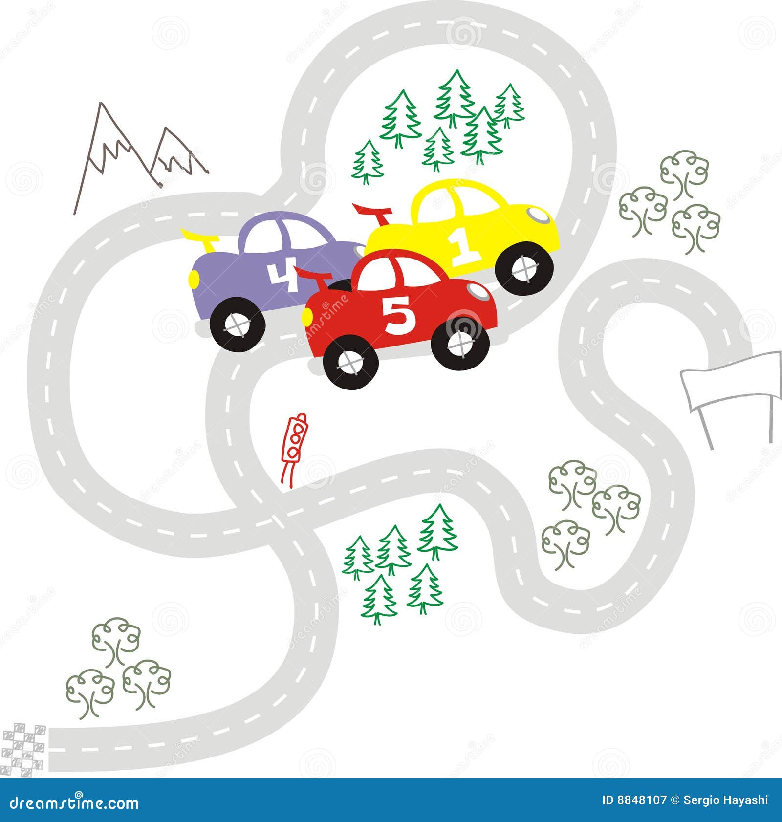 Funny rally stock vector. Illustration of cartoon, funny - 8848107