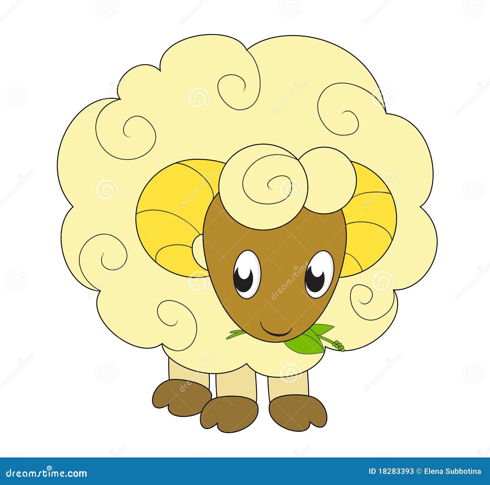Cute Ram Cartoon