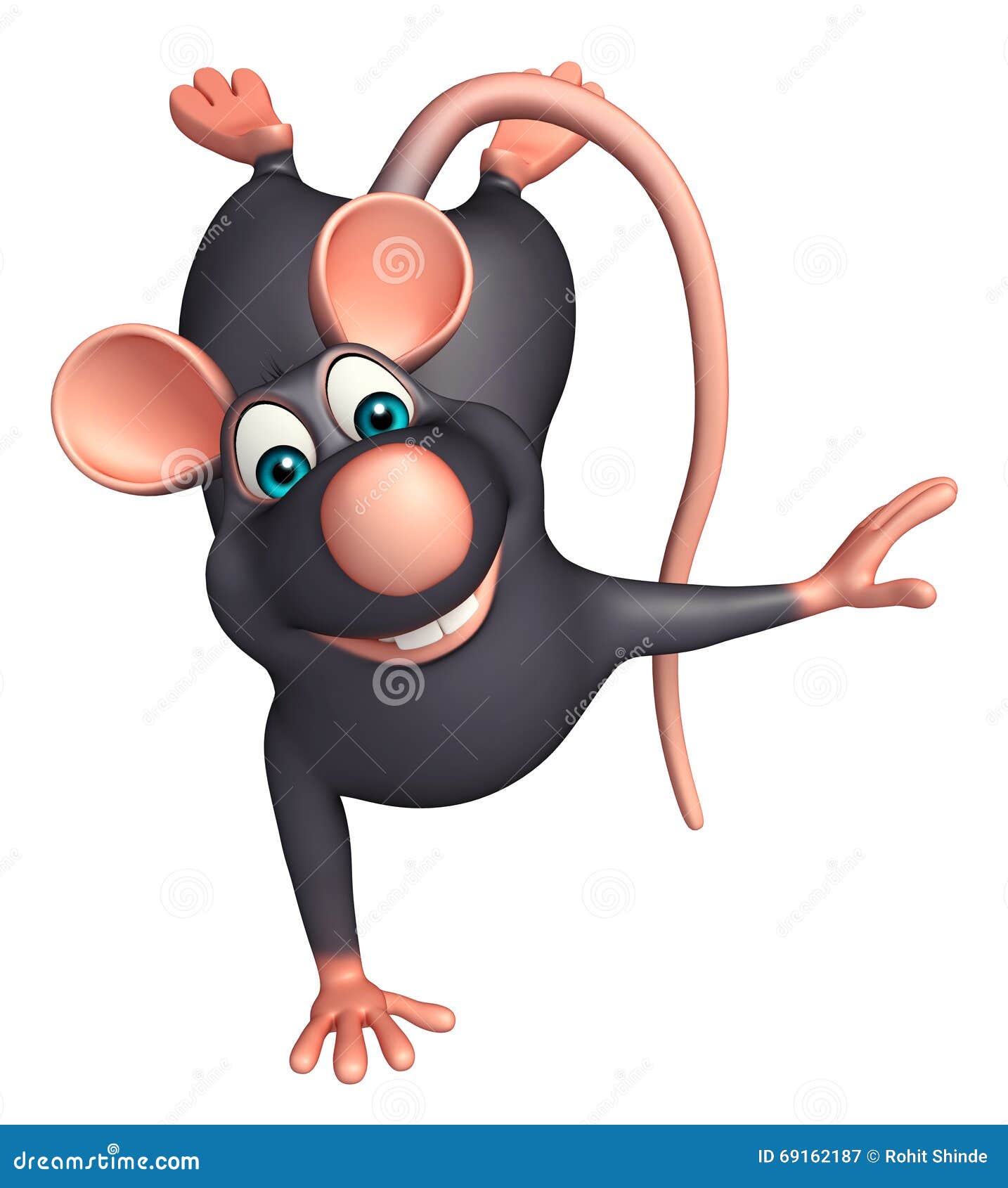 Funny Rat Cartoon Character Stock Illustration - Illustration of animal ...