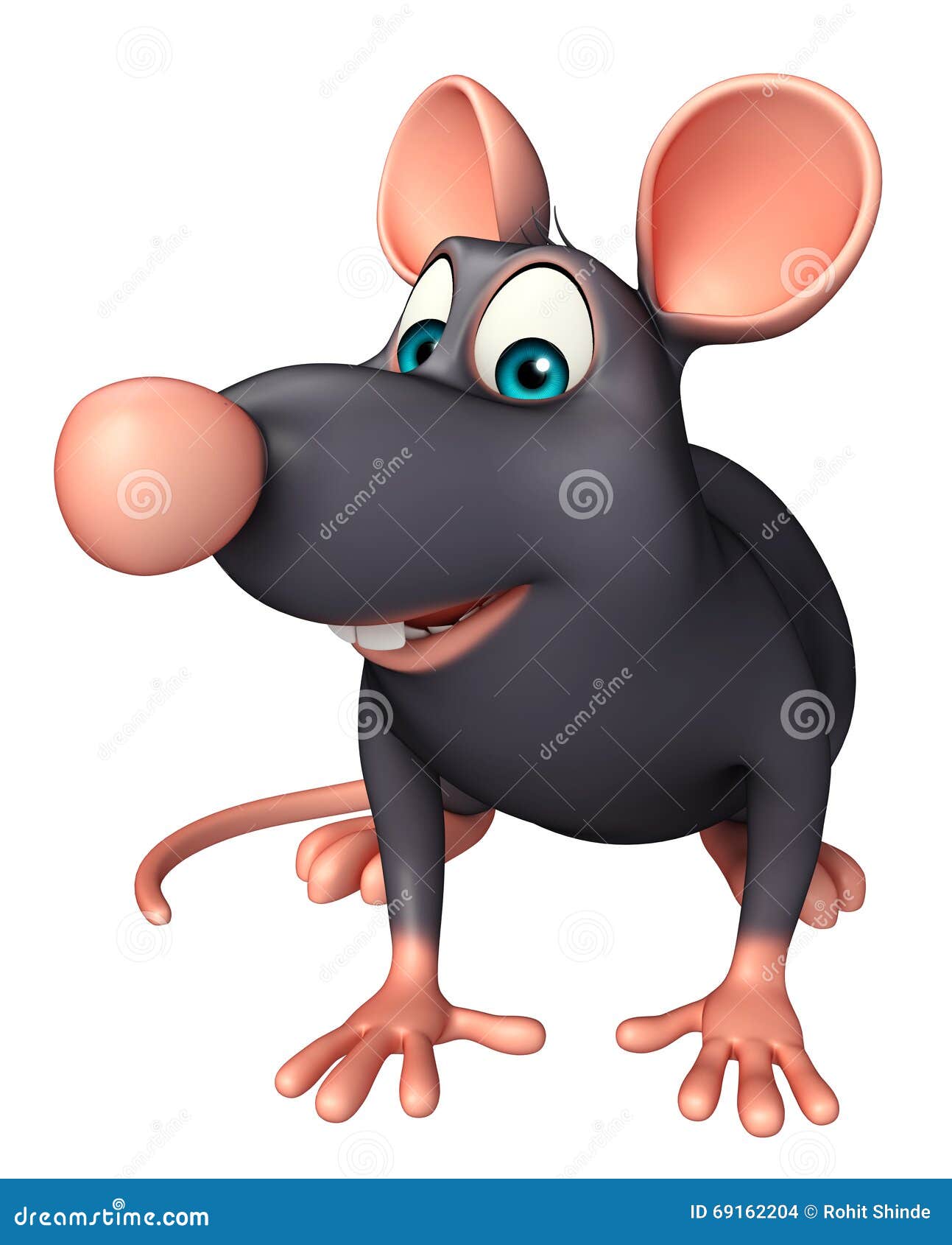 Funny Rat Cartoon Character Stock Illustration - Illustration of wild ...