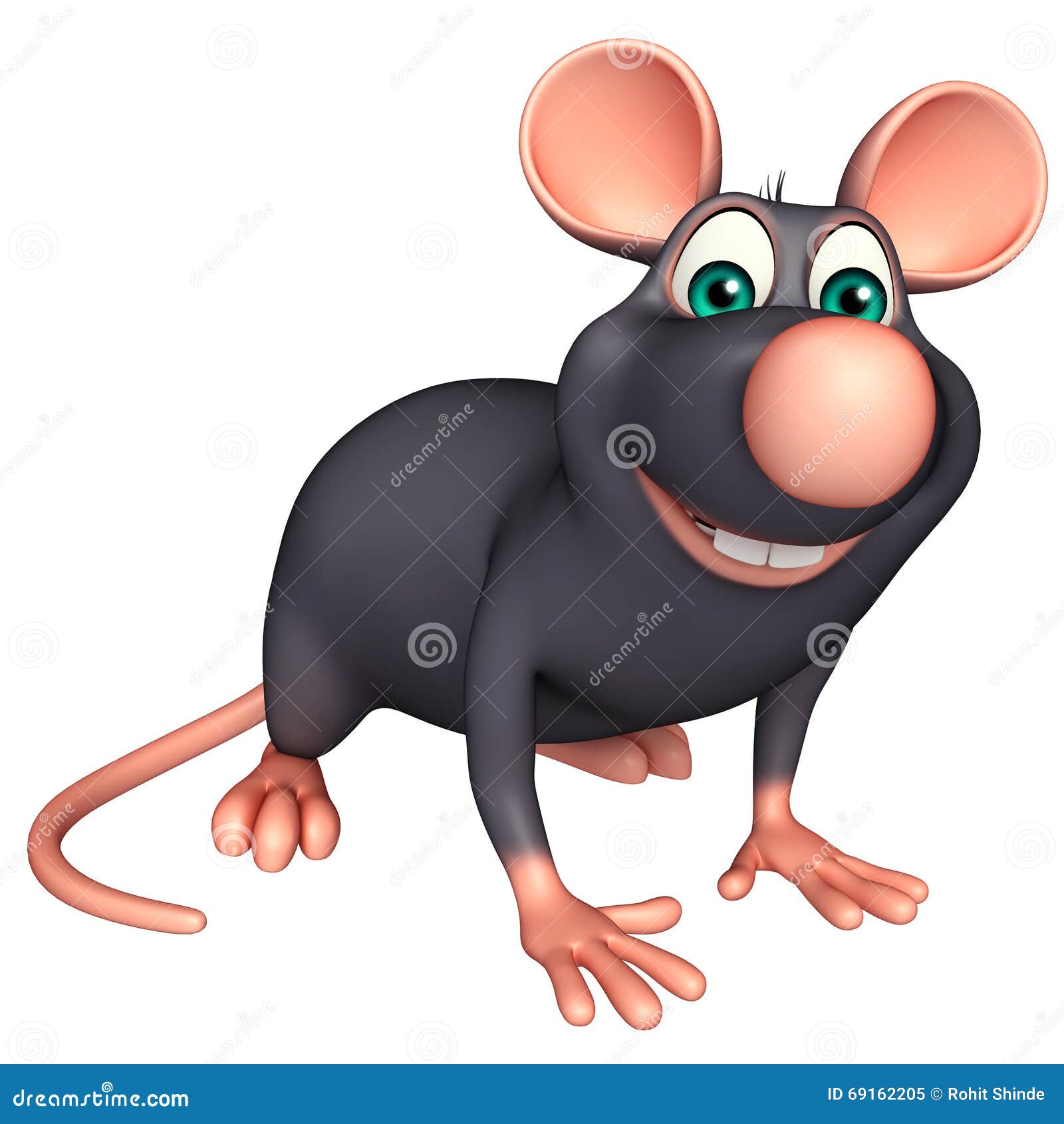 Funny Rat Cartoon Character Stock Illustration - Illustration of ...