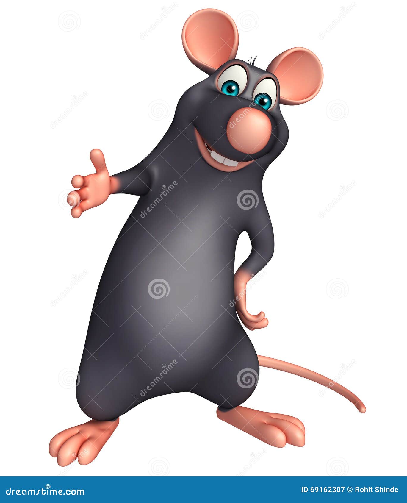 Funny Rat Cartoon Character Stock Illustration - Illustration of forest ...