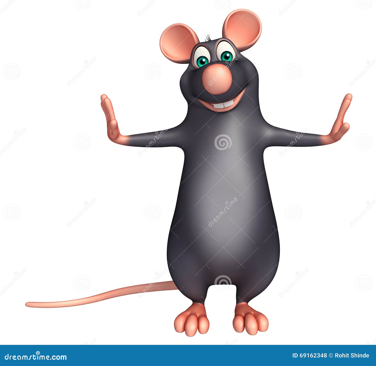 Funny Rat Cartoon Character Stock Illustration - Illustration of meat ...