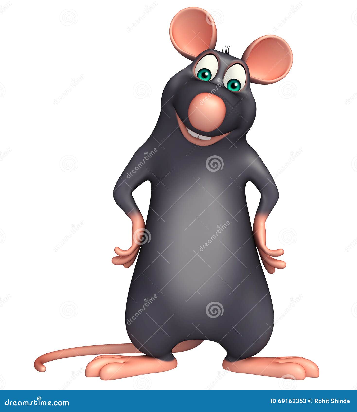 Funny Rat Cartoon Character Stock Illustration - Illustration of forest ...