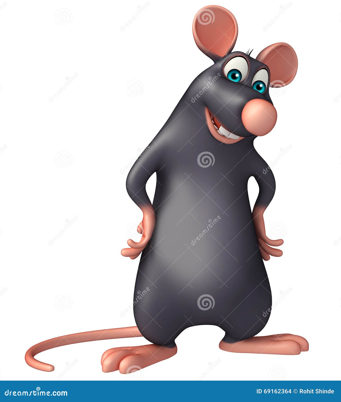 Funny Rat Cartoon Character Stock Illustration - Illustration of toon ...
