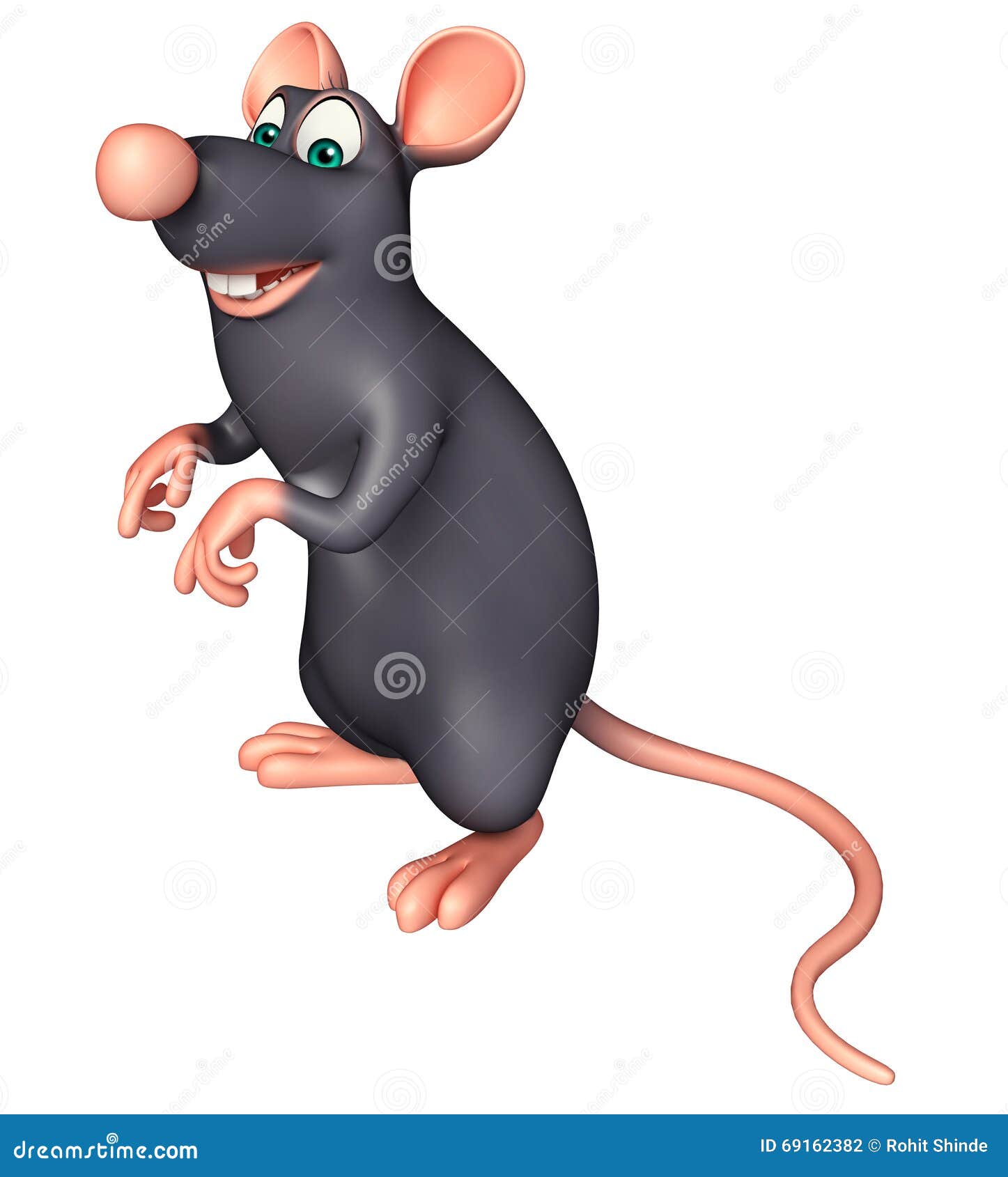 Funny Rat Cartoon Character Stock Illustration - Illustration of ...