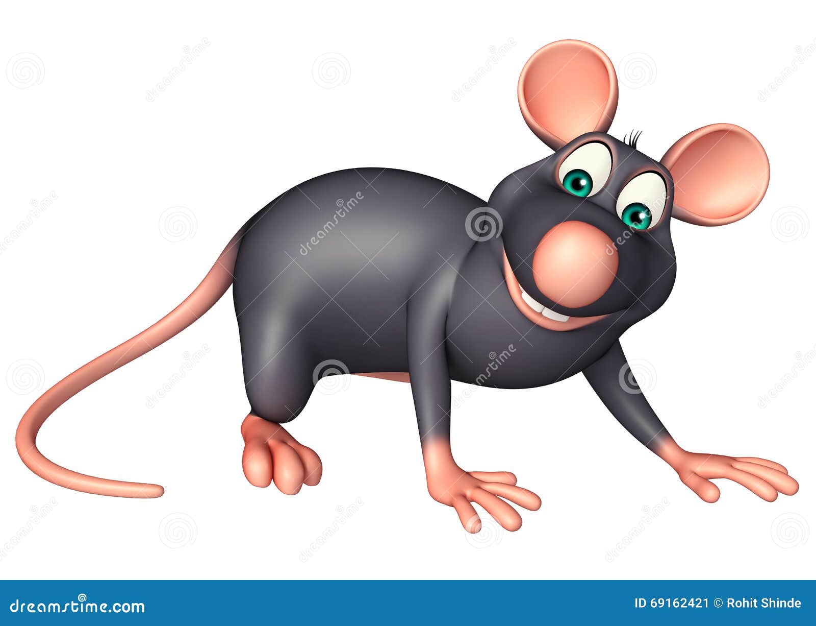 Funny Rat Cartoon Character Stock Illustration - Illustration of mammal ...