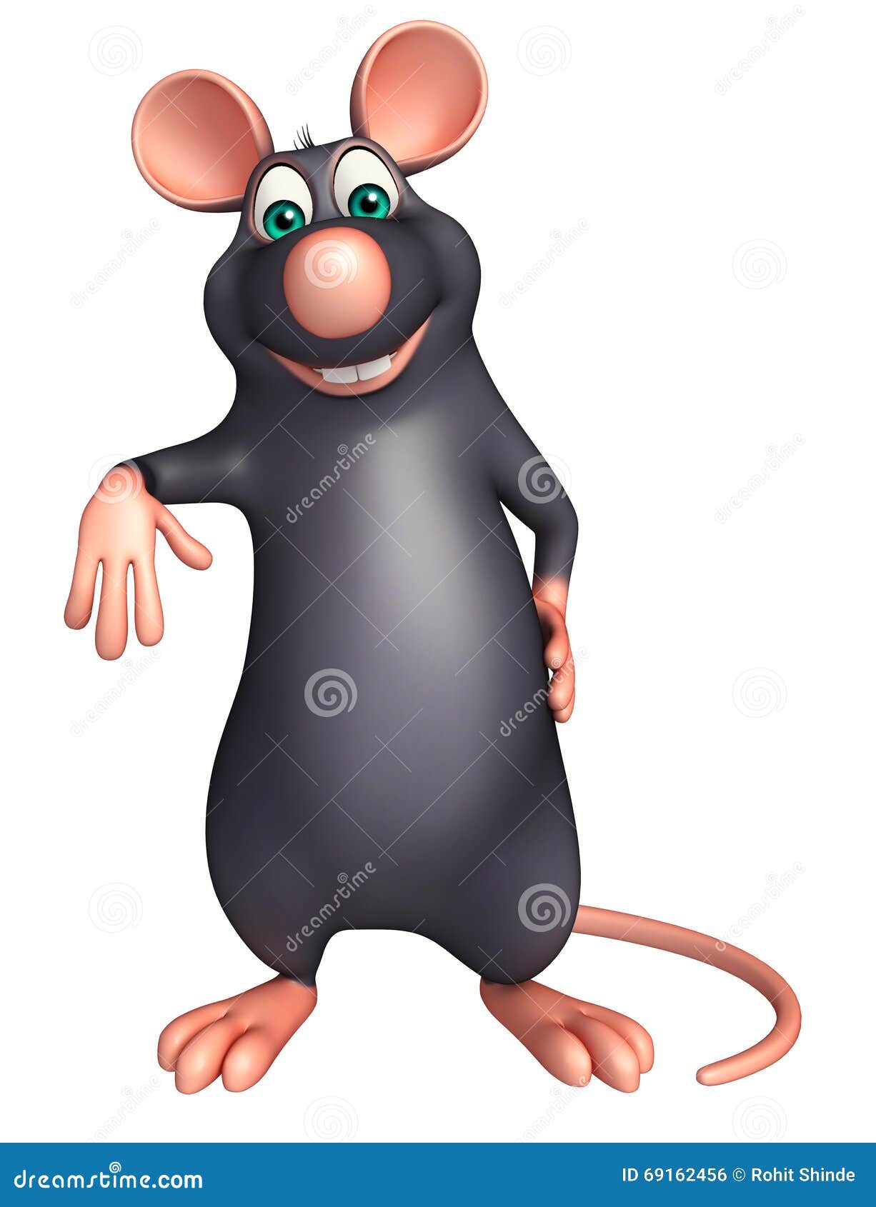 Funny Rat Cartoon Character Stock Illustration - Illustration of ...