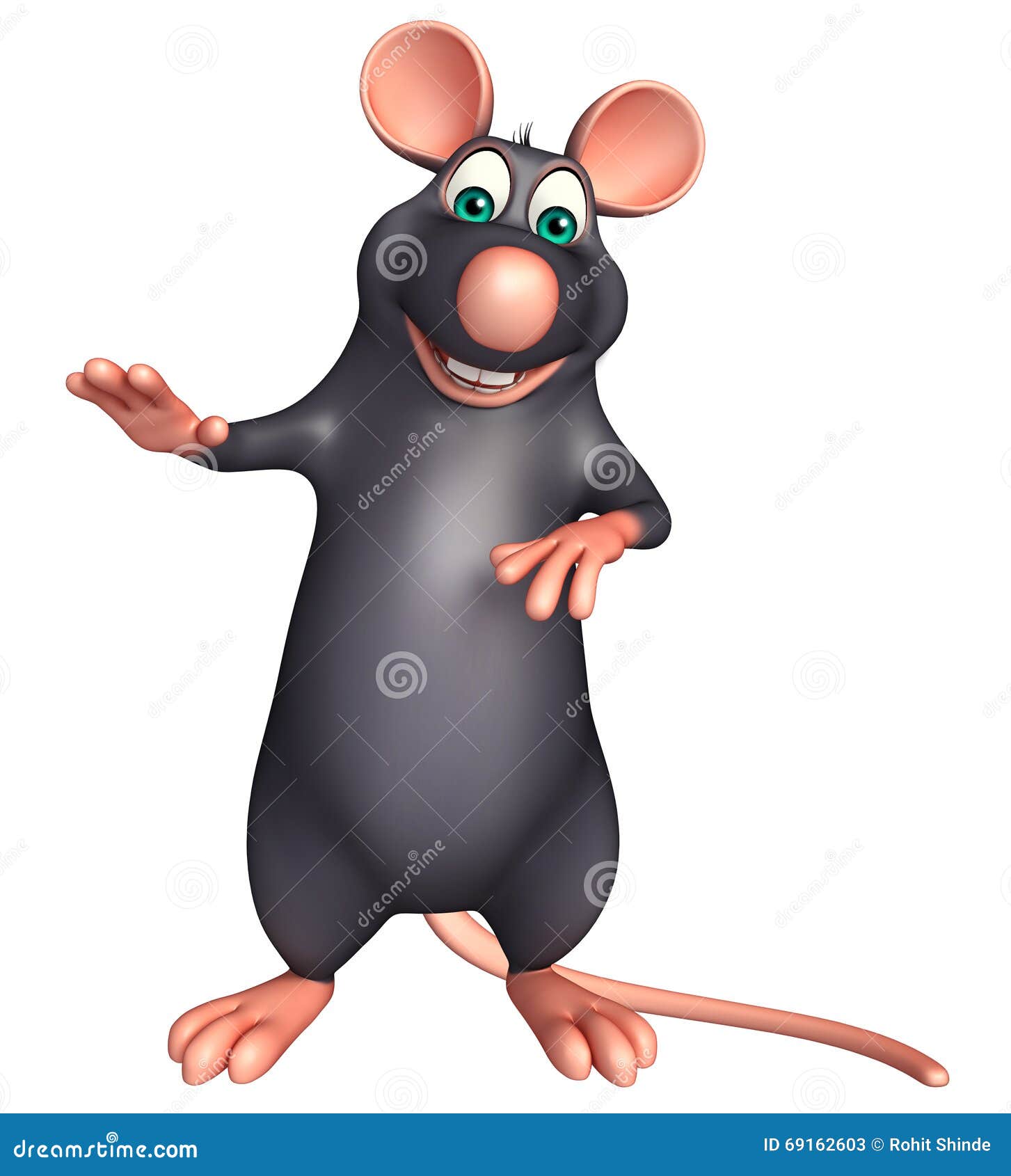 Funny Rat Cartoon Character Stock Illustration - Illustration of toon ...