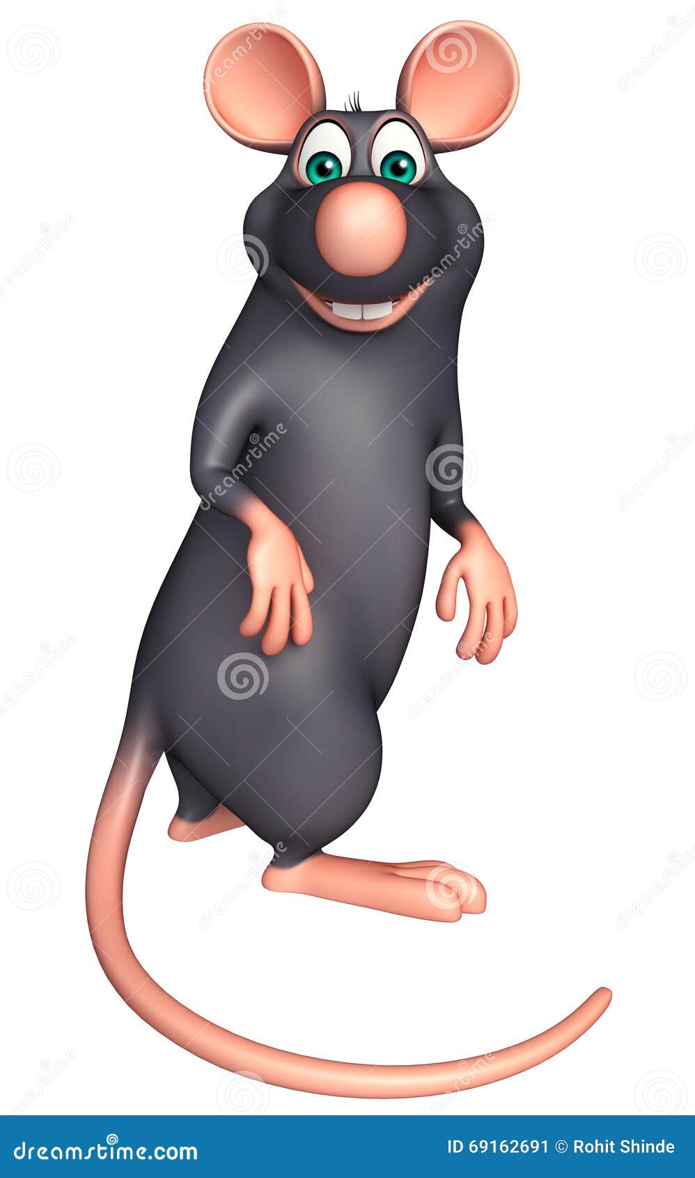 Funny Rat Cartoon Character Stock Illustration - Illustration of pets ...