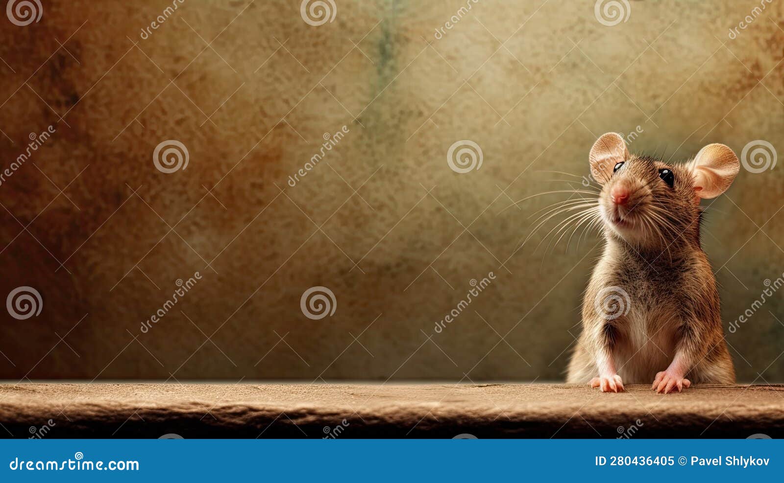 Funny Rat with Copy Space on Background Stock Illustration ...
