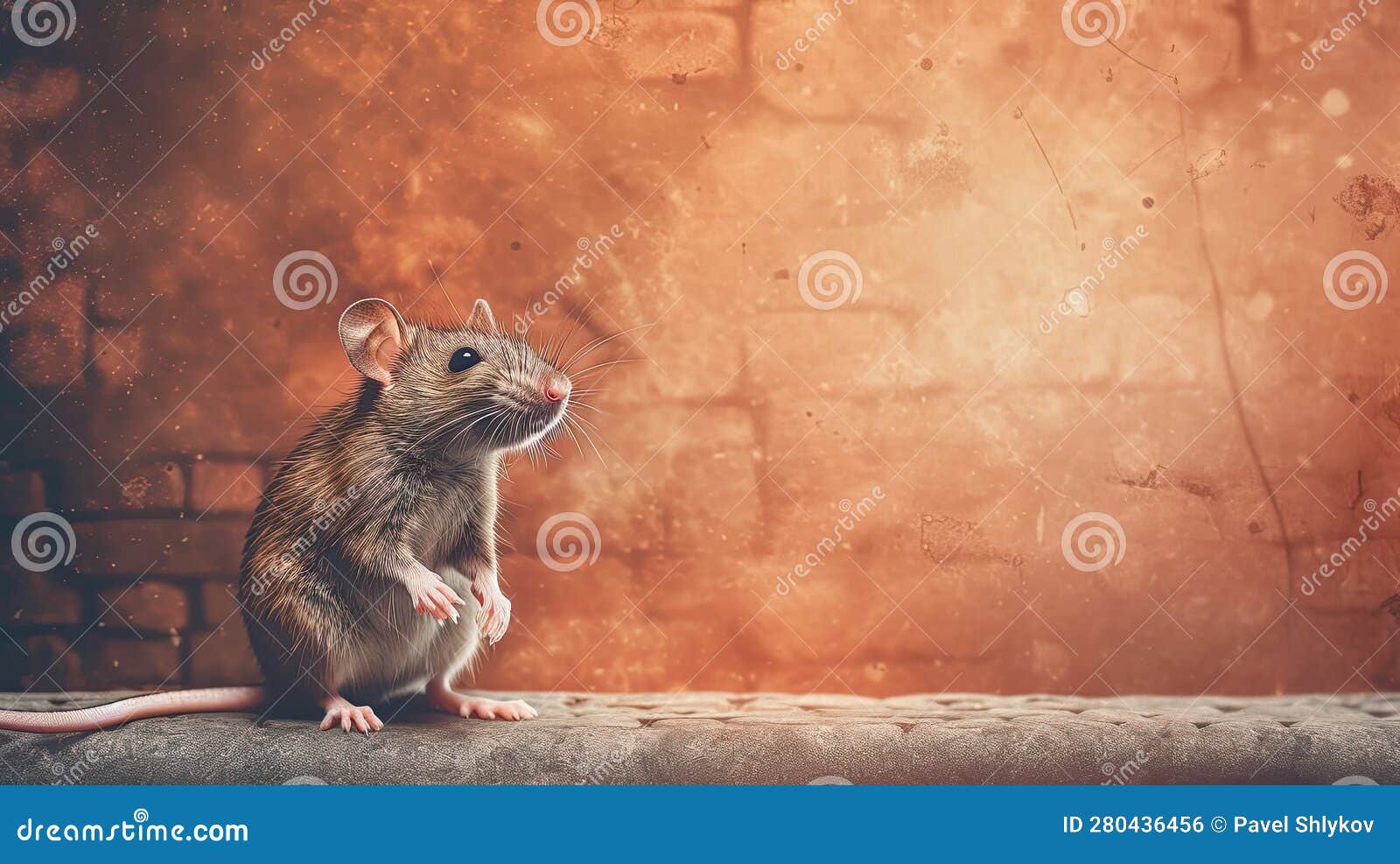 Funny Rat with Copy Space on Background Stock Illustration ...