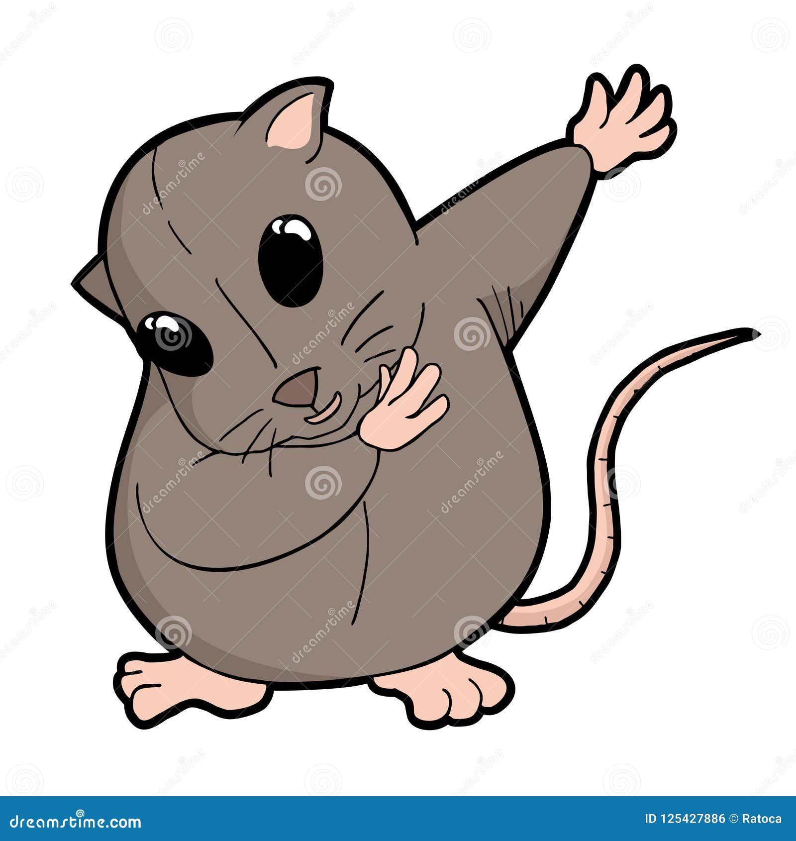 Funny rat illustration stock vector. Illustration of drawing - 125427886