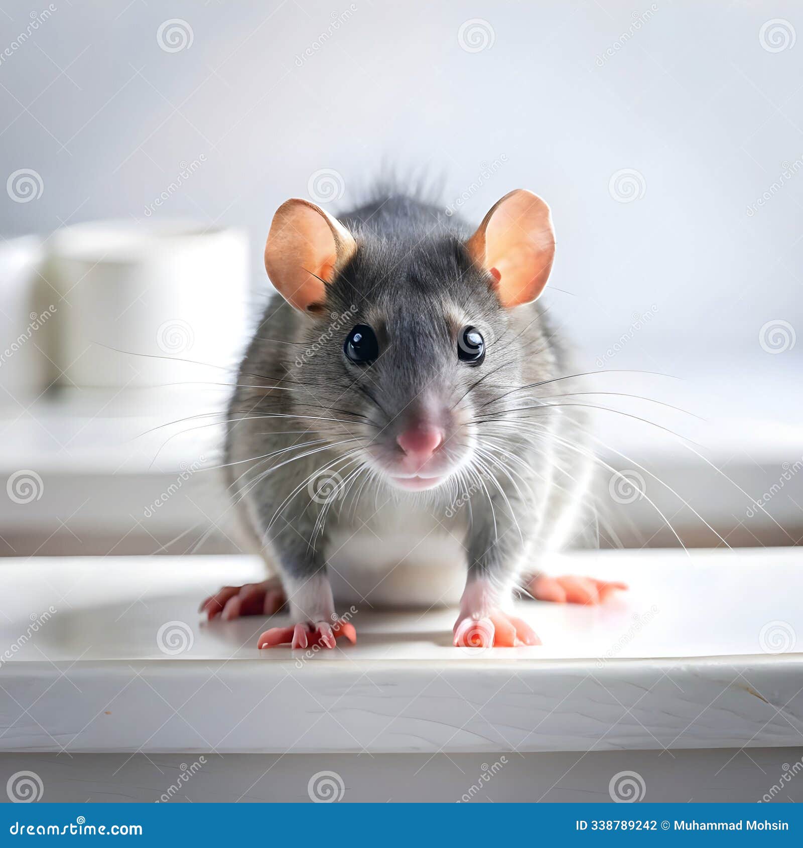Funny Rat Isolated on White Background Stock Illustration ...
