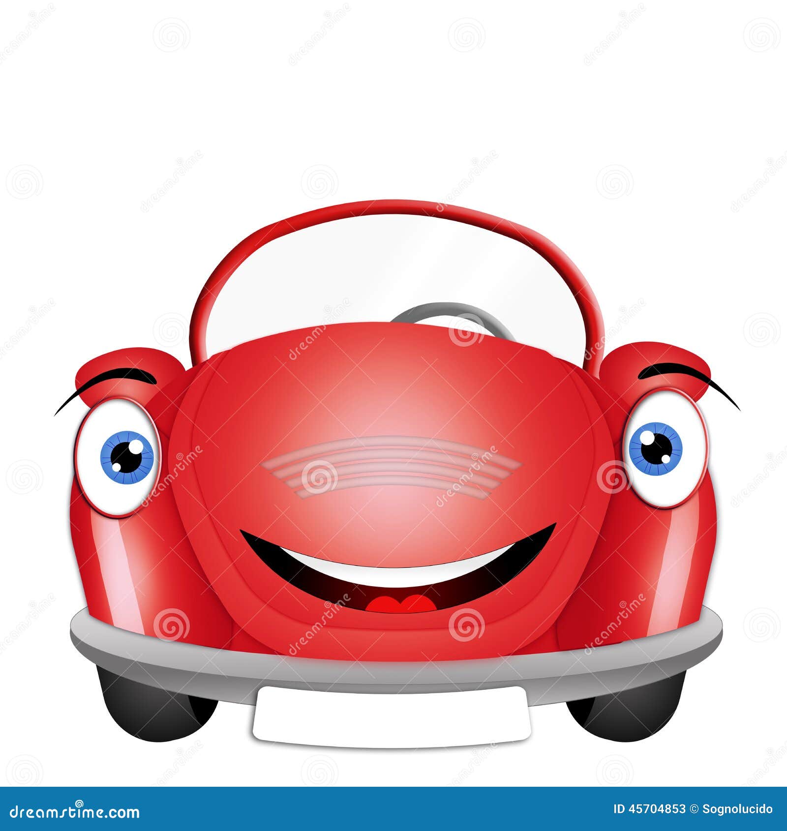 Funny red car stock illustration. Illustration of service - 45704853