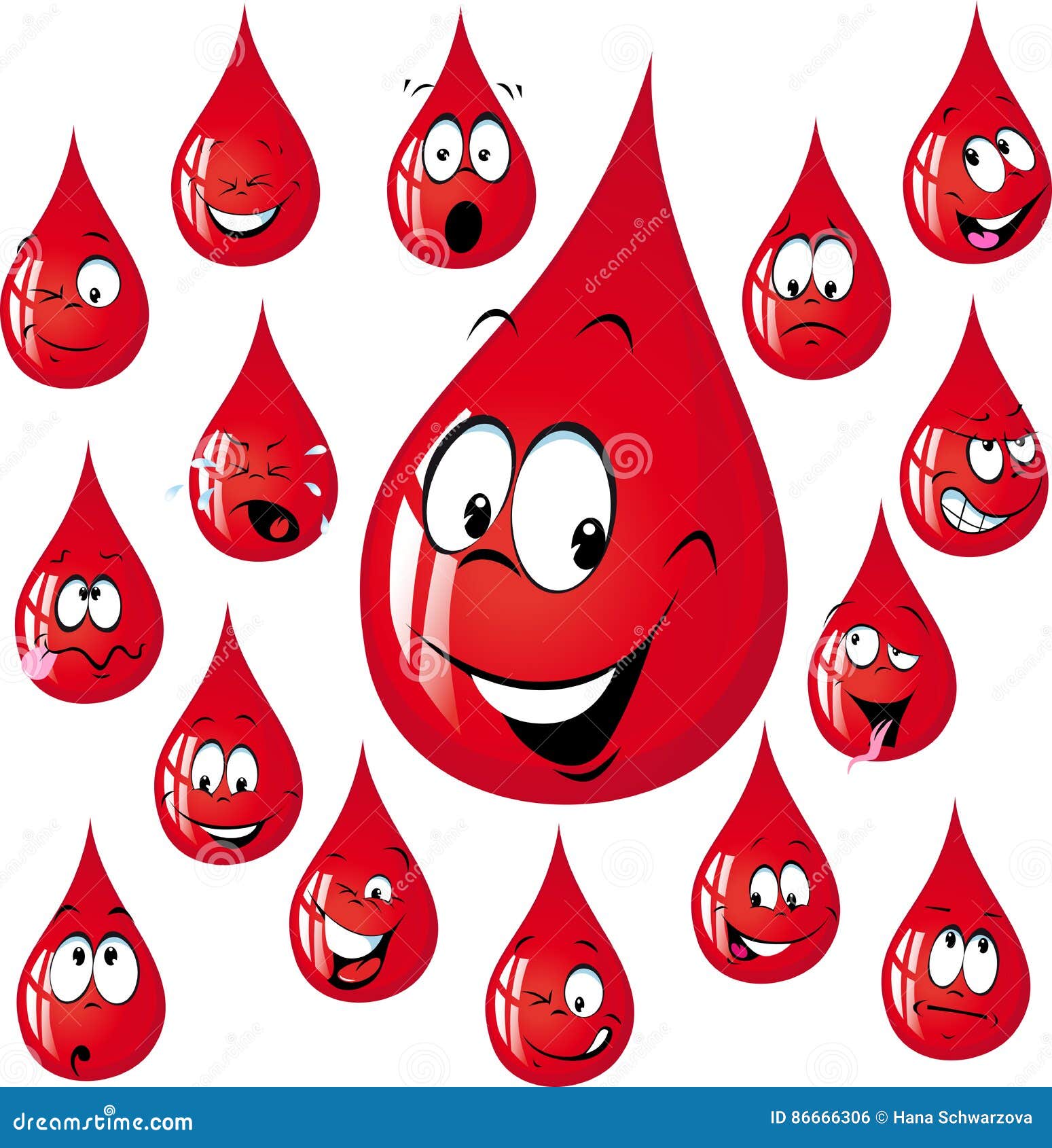 Funny Red Drop Cartoon - Vector Illustration Stock Vector ...