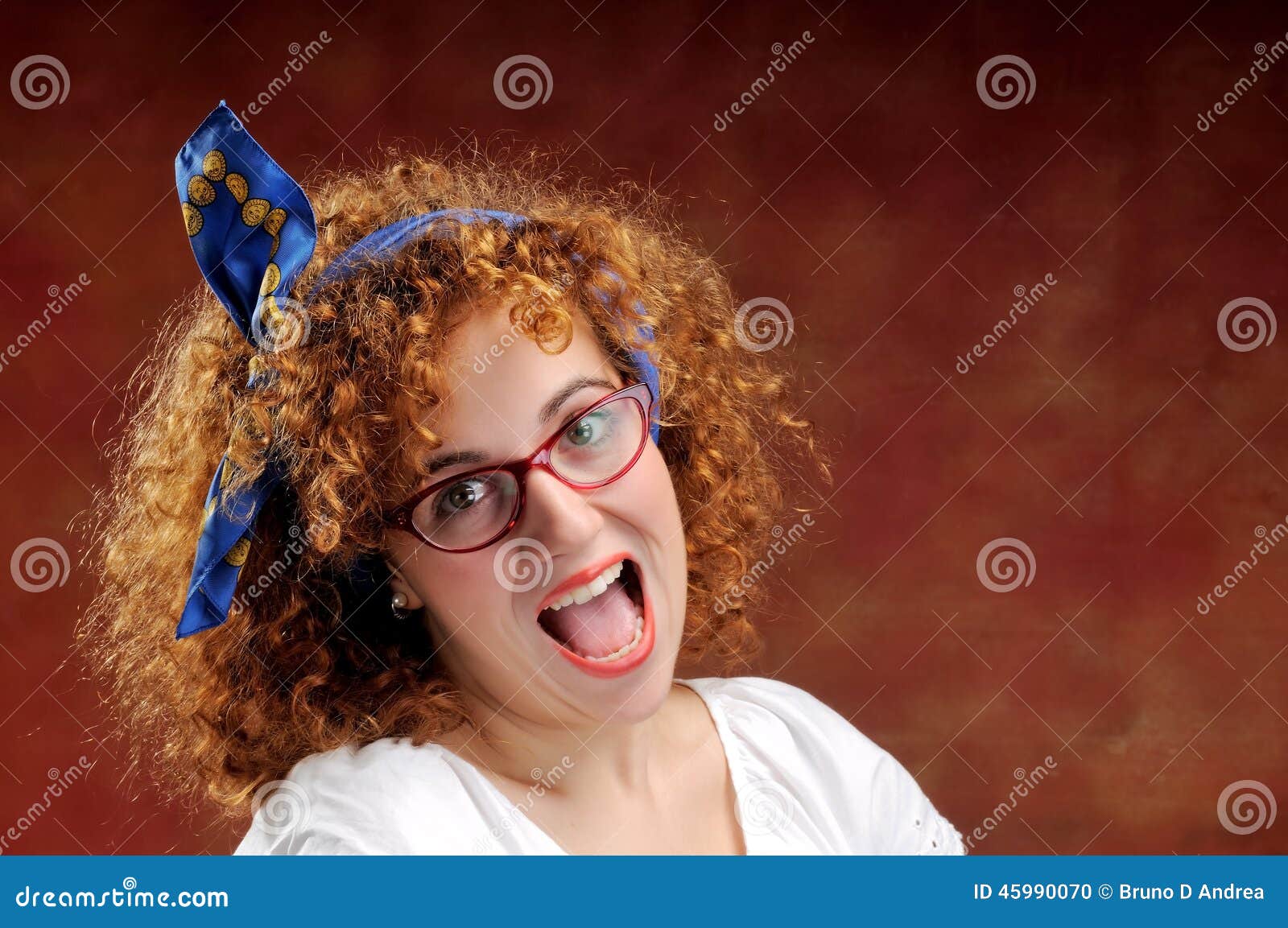 Funny Red-haired Girl Shout Out Stock Photo - Image of ginger, smiling ...