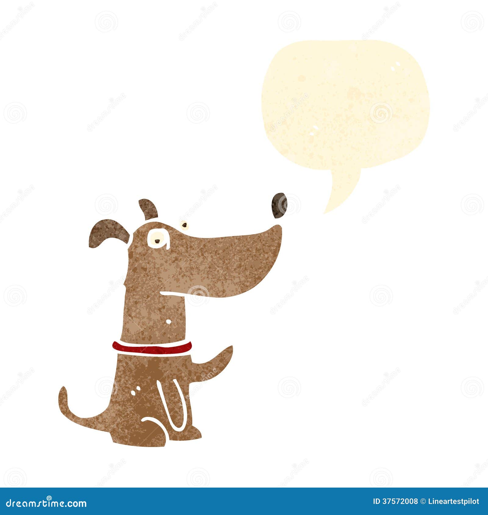 Funny retro cartoon dog stock vector. Illustration of retro - 37572008