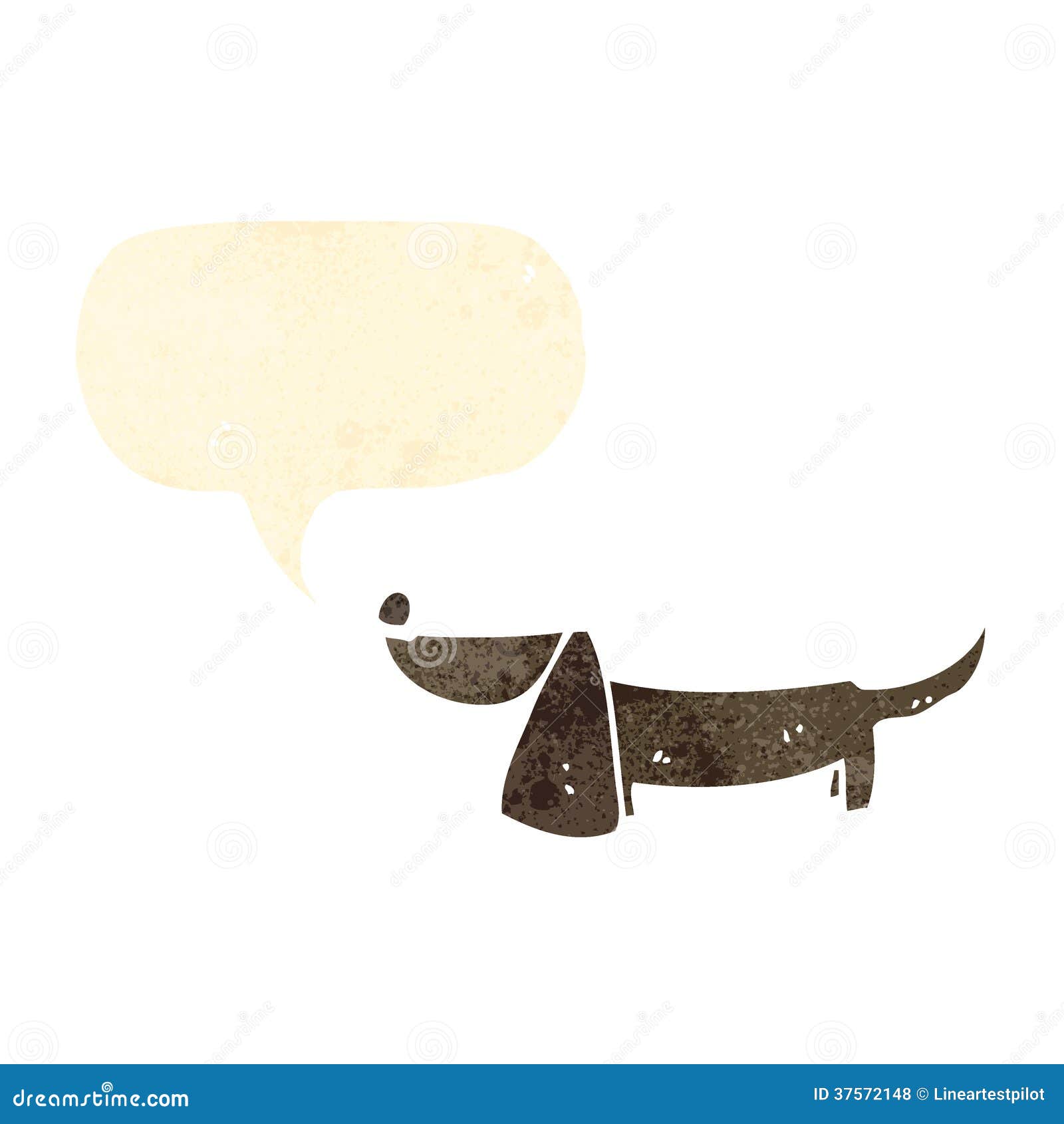 Funny retro cartoon dog stock vector. Illustration of artwork - 37572148