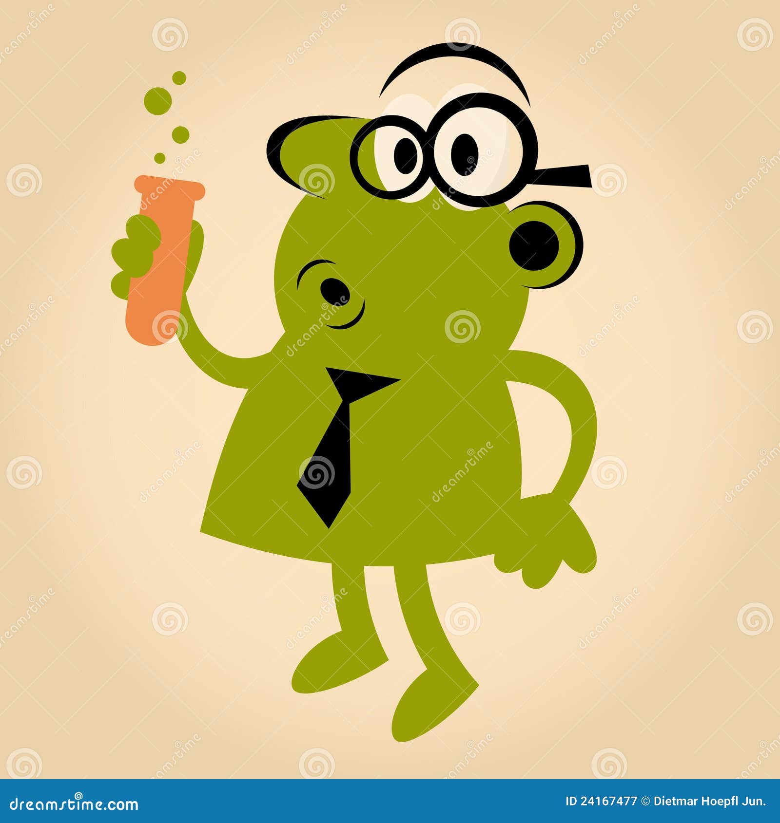 Funny Retro Cartoon Scientist Stock Vector - Illustration of experiment ...