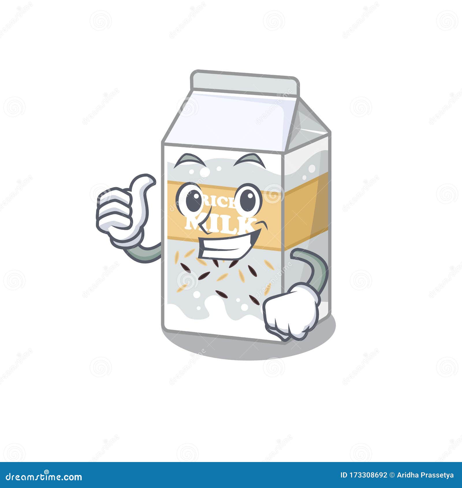 Thumbs Up Rice Cakes In The Cartoon Shape Vector Illustration ...