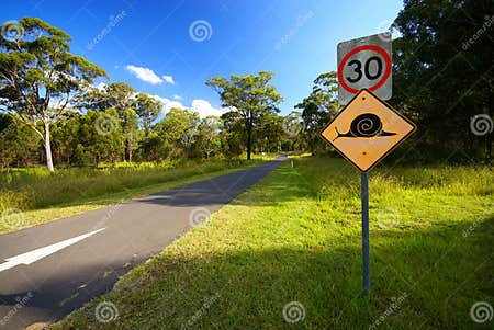 Funny road sign stock photo. Image of yellow, slow, snails - 4700030