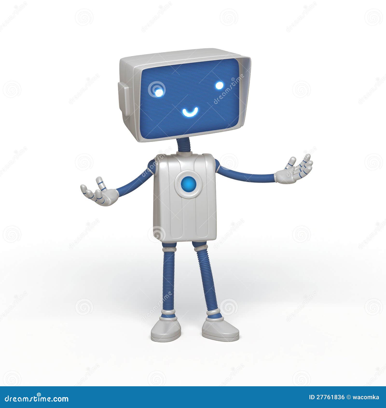 Funny robot stock illustration. Illustration of measurement - 27761836
